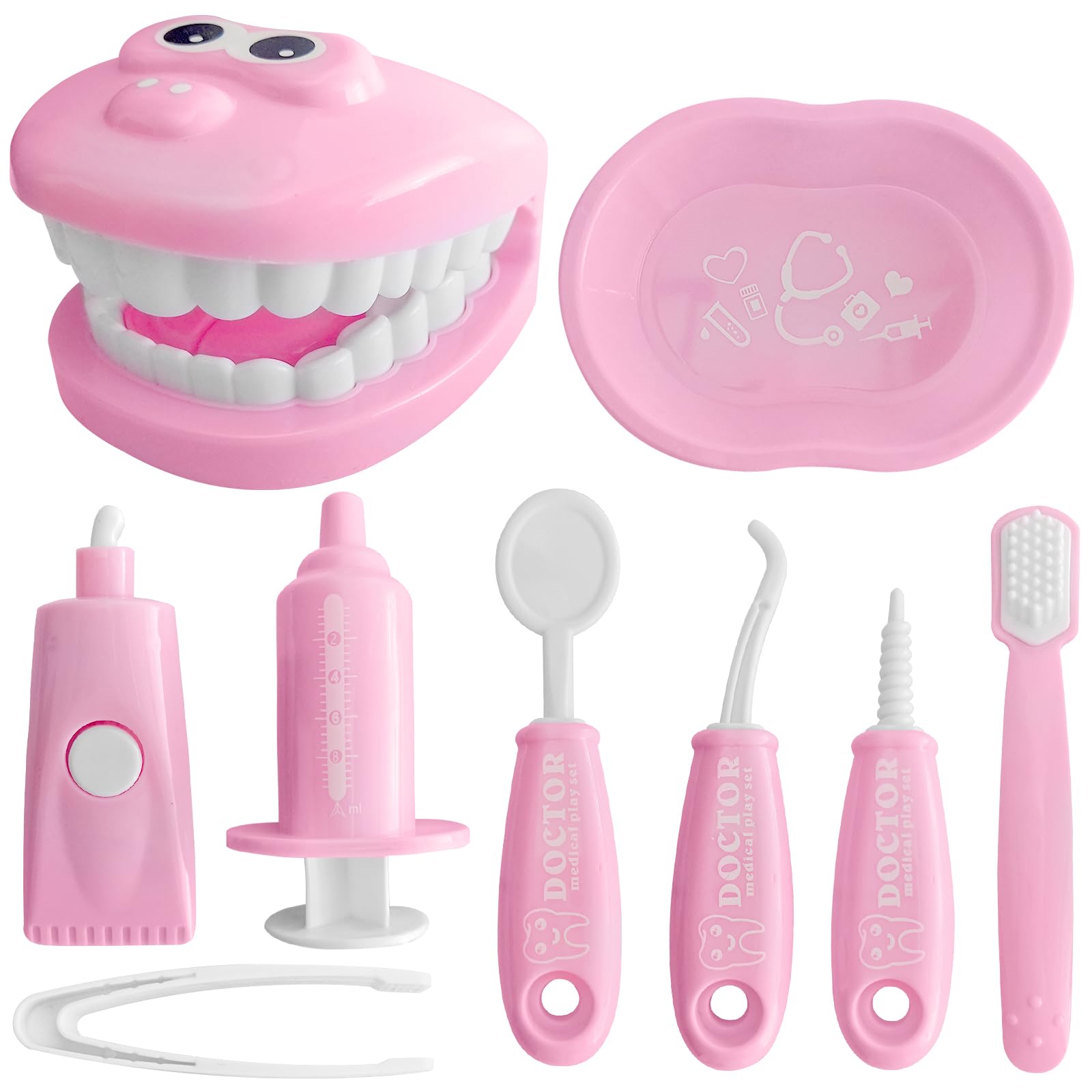 Amazon.com: 9-Piece Dental Pretend Play Set, Educational Dentist Play ...