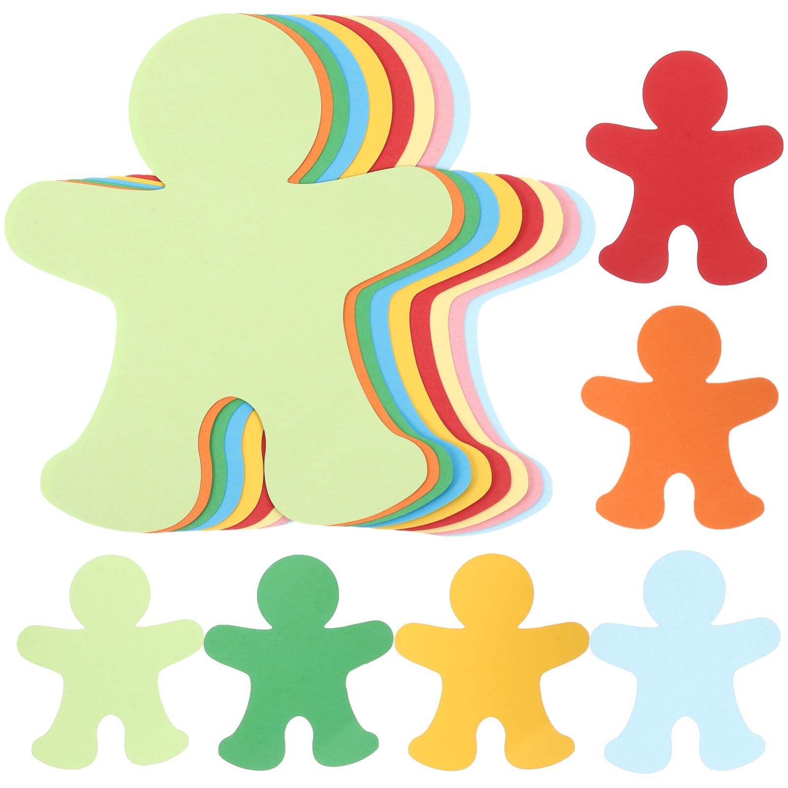 Buy Paper Cutouts 72 Pieces People Cutouts Paper People Shape Cut-Outs ...