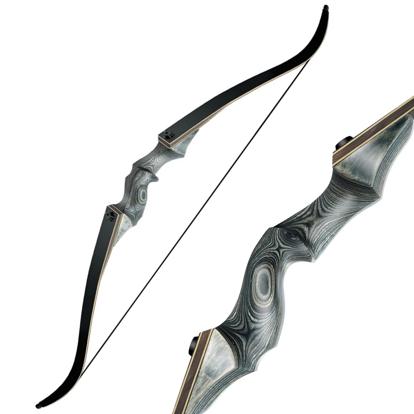 Buy Original Black Hunter Takedown Recurve Bow 20-60lbs Takedown Bow 60 ...