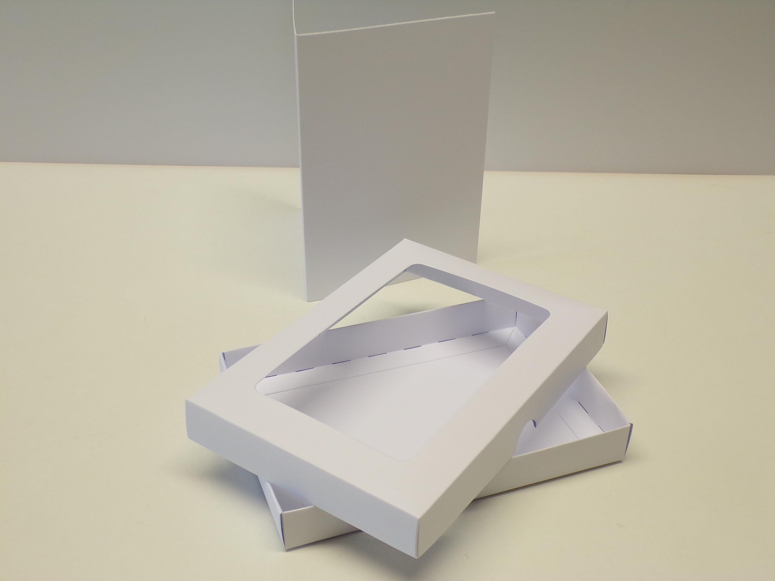 7" x 10" White Aperture Greeting Card Box and Card Blank, x5 Boxes ...