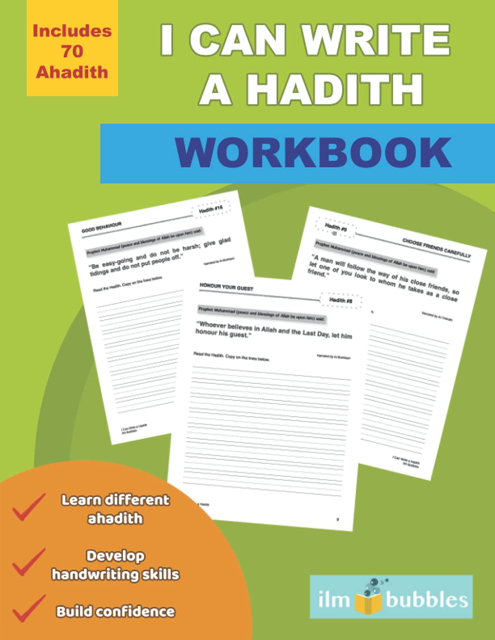 I Can Write a Hadith: Islamic Workbook for Kids: Bubbles, Ilm ...