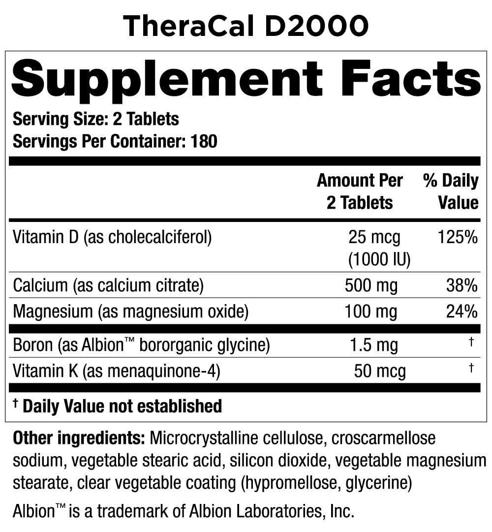 Snapklik.com : Theralogix TheraCal D2000 - Bone Health Support Supplement