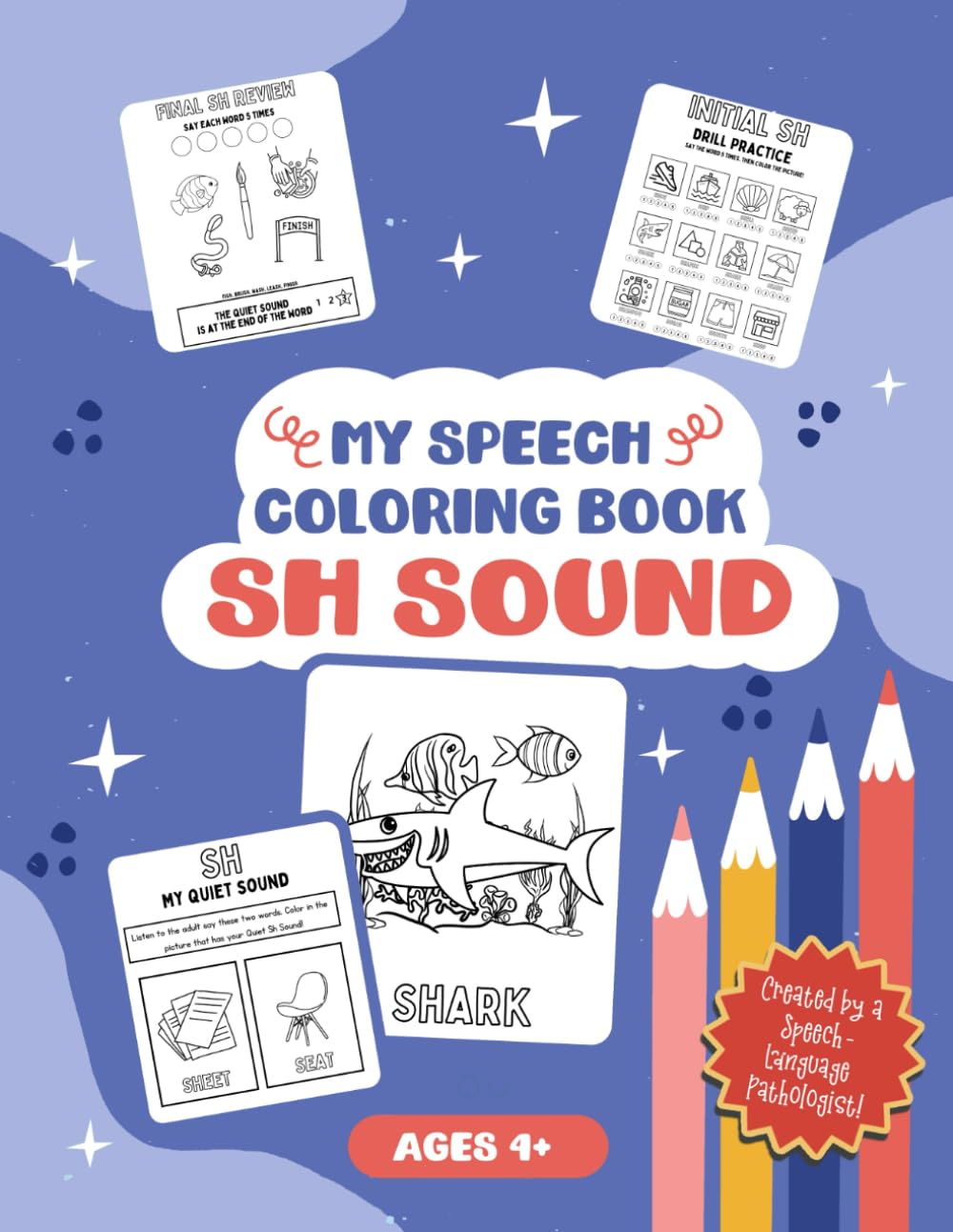 My Speech Coloring Book SH Sound: Articulation Coloring Sheets and ...