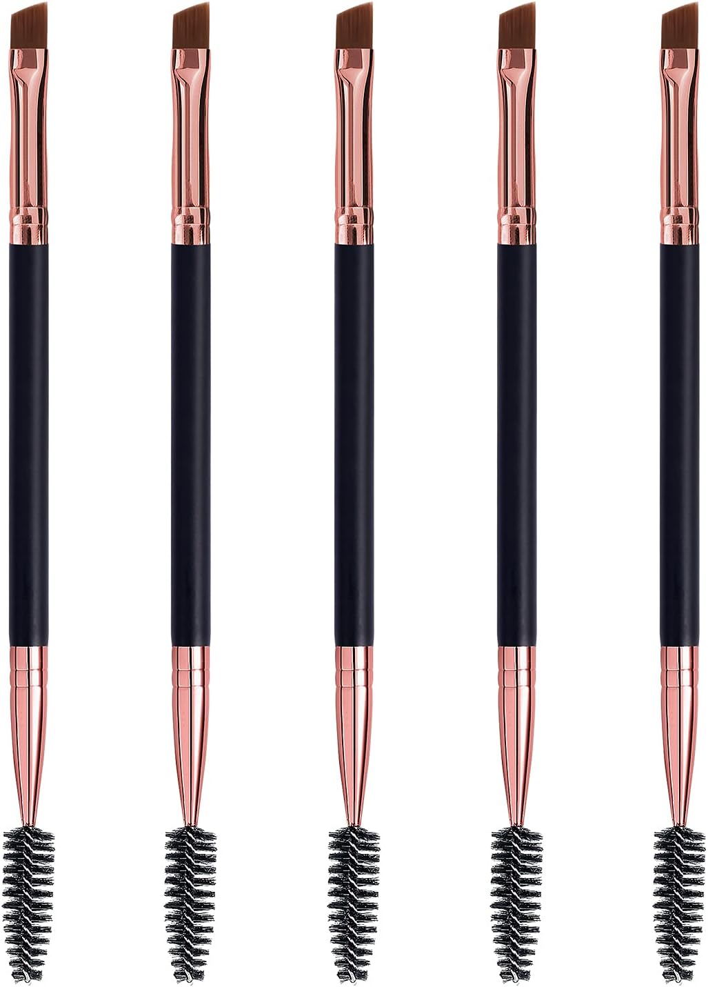 DELAYNOMORE77 Duo Eyebrow & Eyelash Brush, 5pcs Black Wooden & Nylon ...