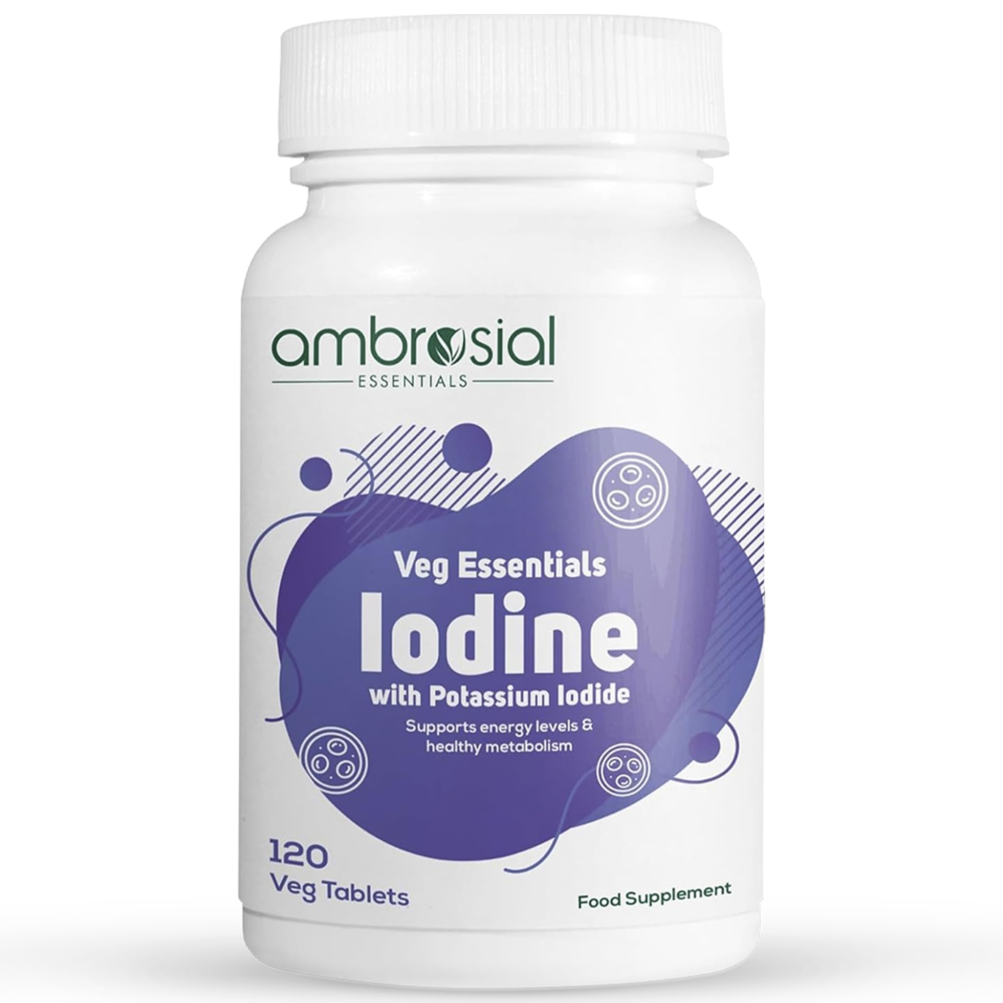 Ambrosial Iodine Supplement 5000mcg with 7500 mcg Potassium Iodide ...