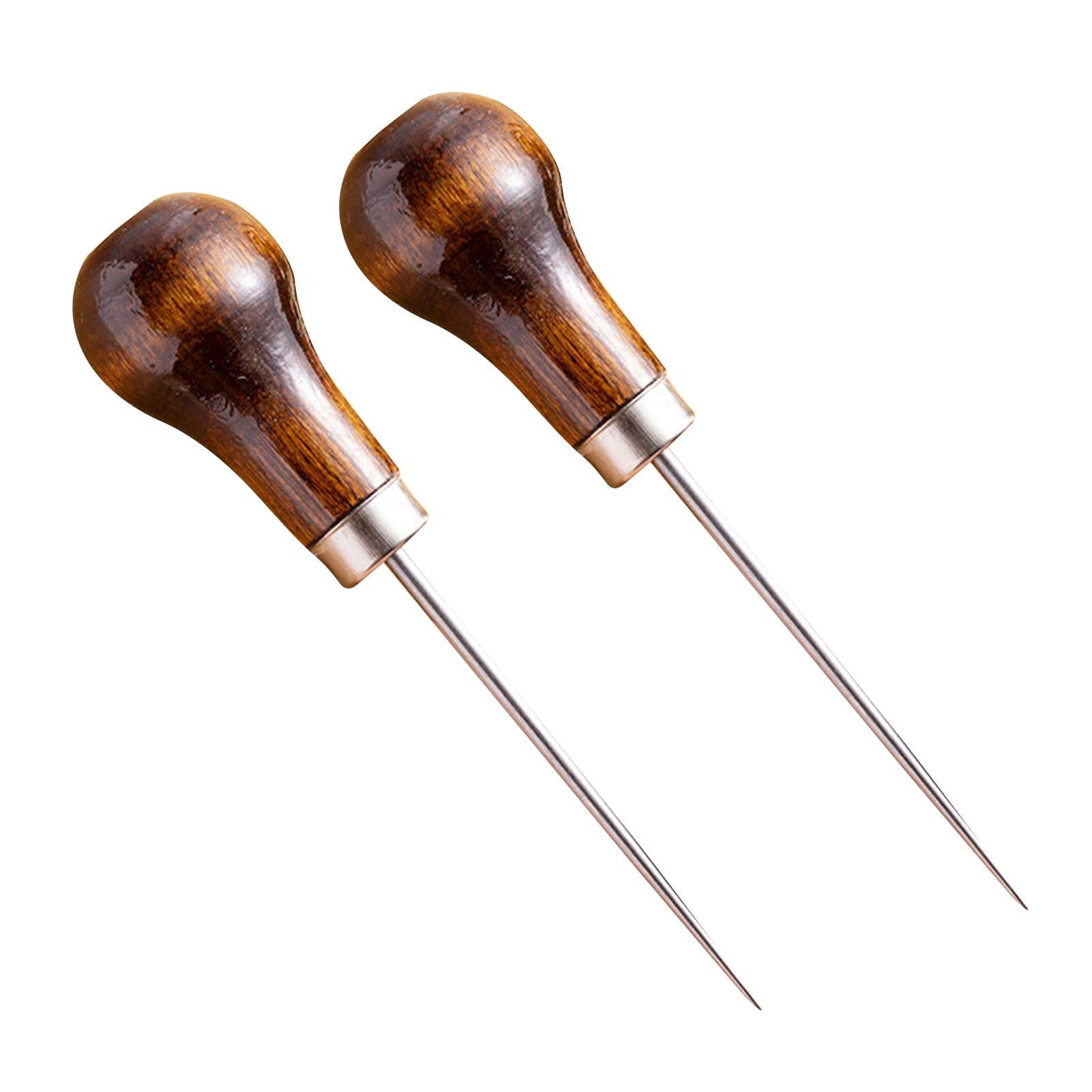 2 Pack Handwork Sewing Awl, Gourd Shape Awl Wooden Awl Tailors Awl ...