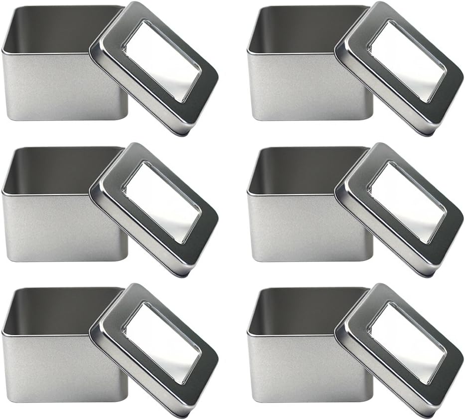 Amazon.com - M-Aimee 6-Pack of 8 Ounce Metal Box Square Rectangle ...