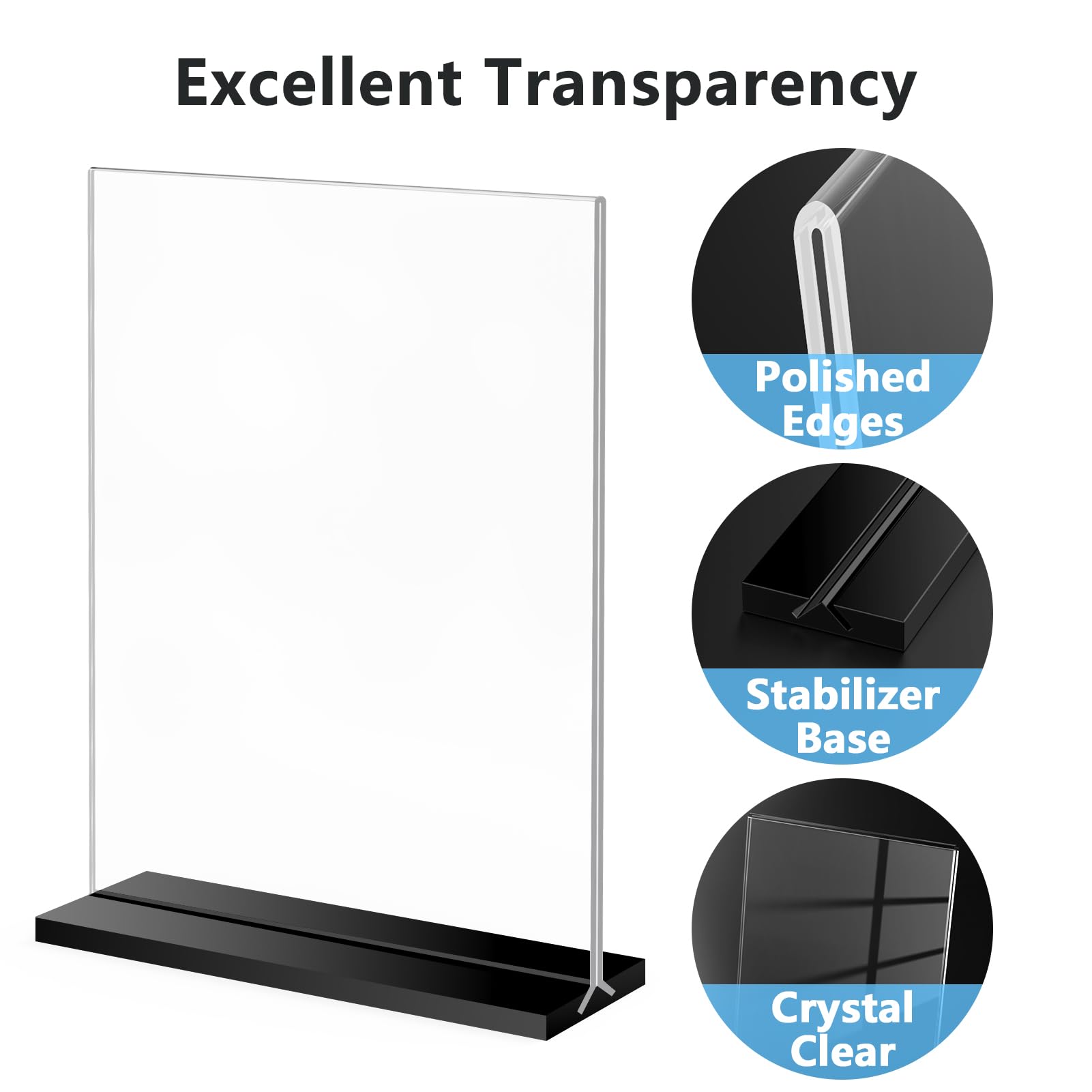 Snapklik.com : Acrylic Sign Holder 85x11 Vertical, 2 Pack Double Sided ...