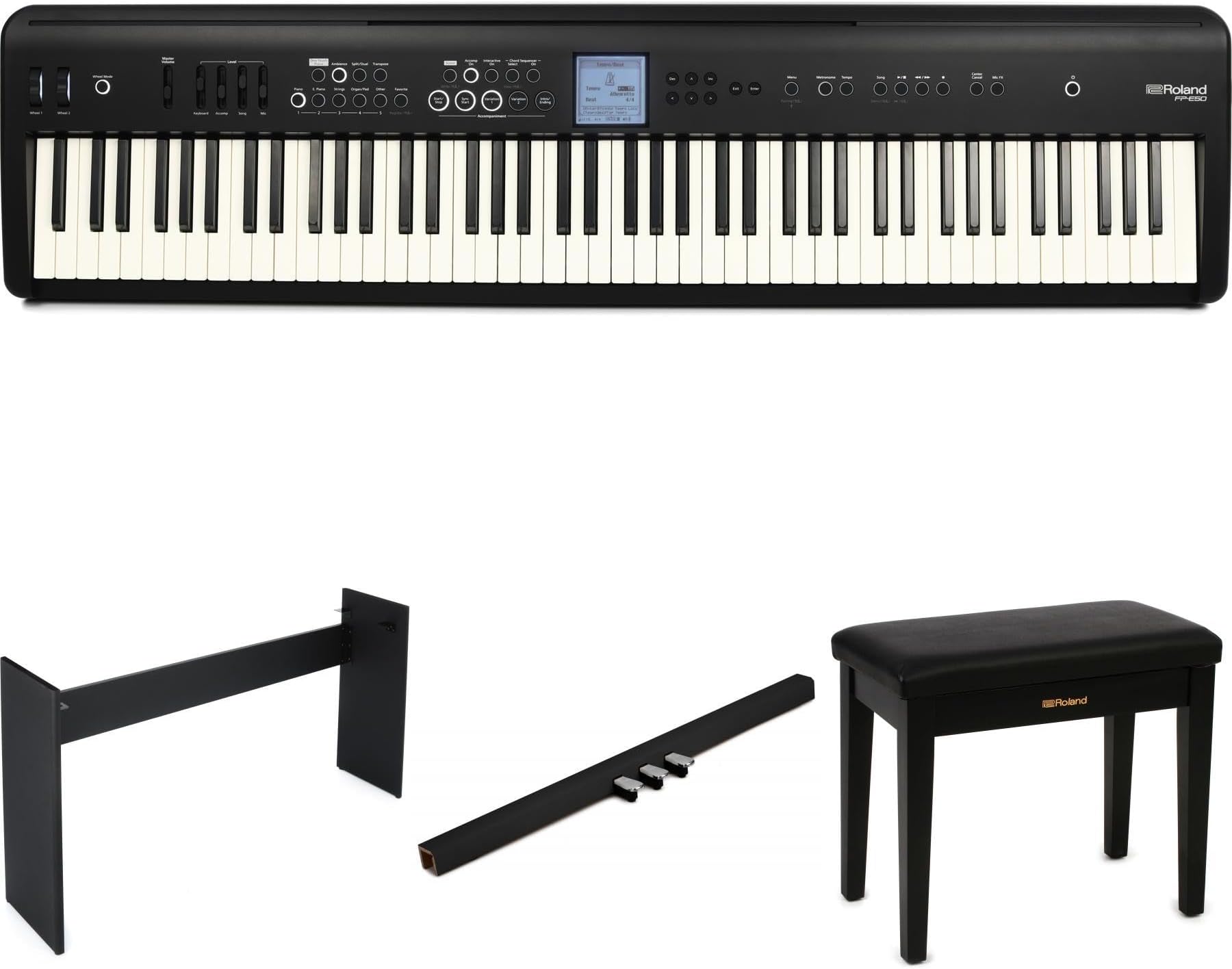 Amazon.com: Roland FP-E50 88-key Digital Piano Home Bundle : Musical ...