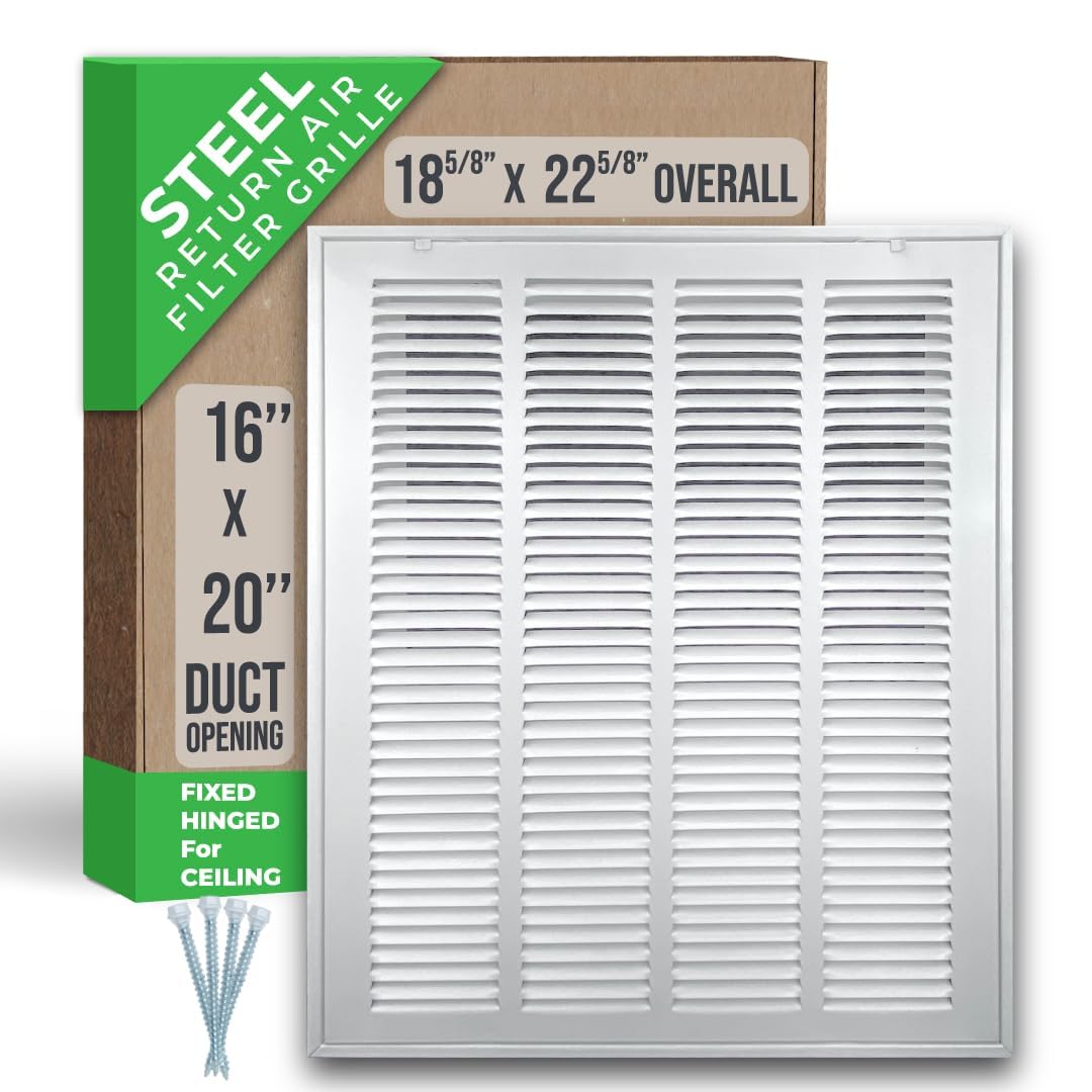 Snapklik.com : Fits 16x20 Duct Opening Steel Return Air Filter Grille ...