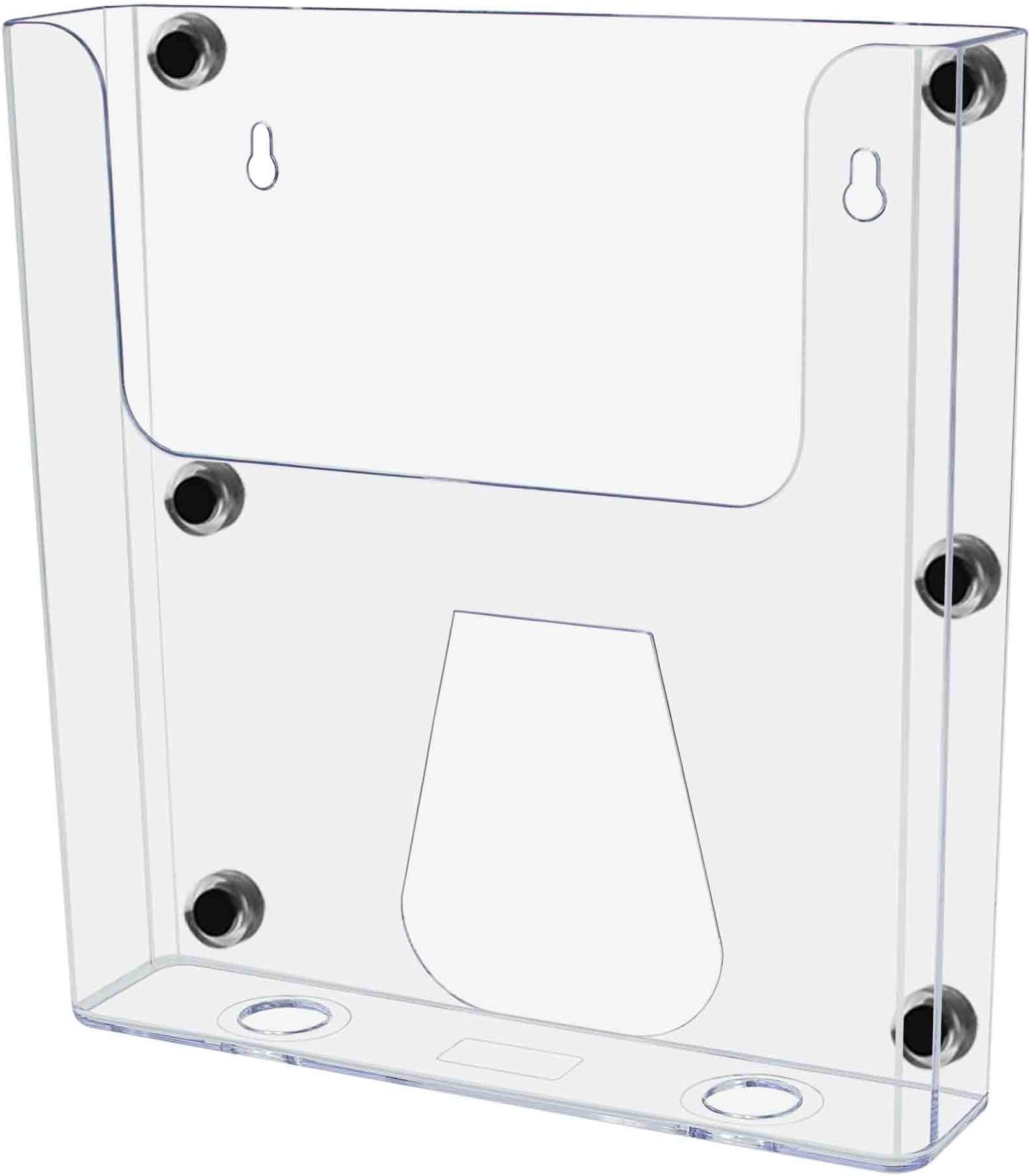 Amazon.com : Metal Mount 8.5" Wide Magazine Holder Brochure Magnetic ...