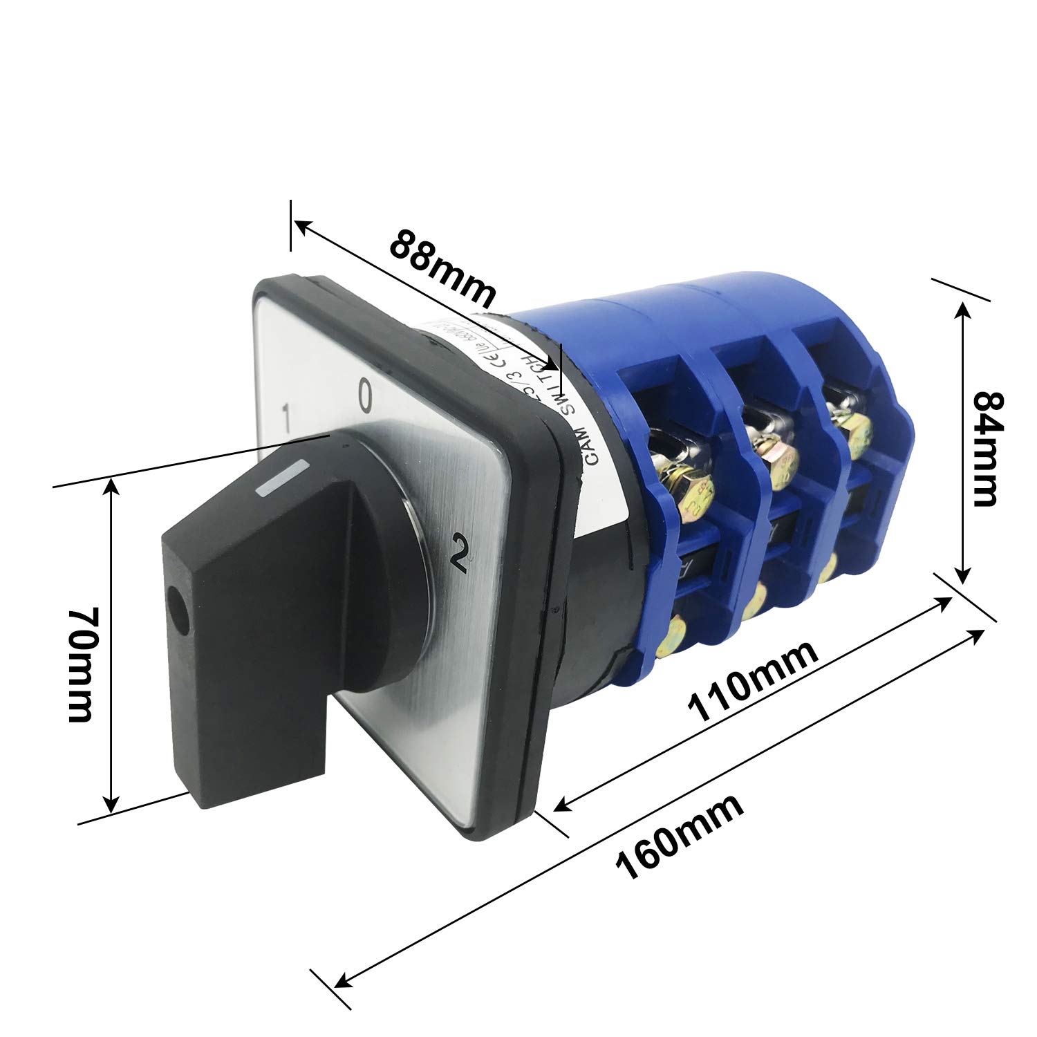 Snapklik.com : Rotary Cam Changeover Switch LW28-125/3 660V 125A 3 ...