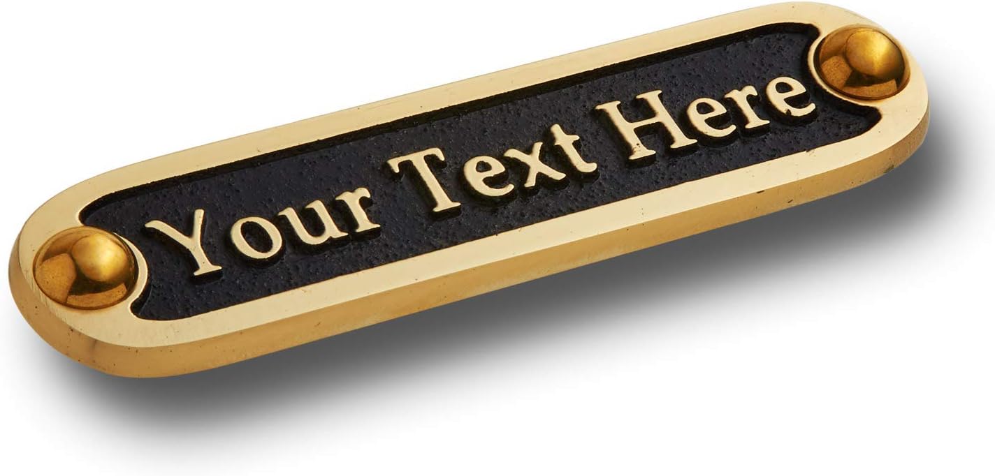 Amazon.com: Solid Brass Door Plaque By TheMetalFoundry.Ltd – 1 Piece ...