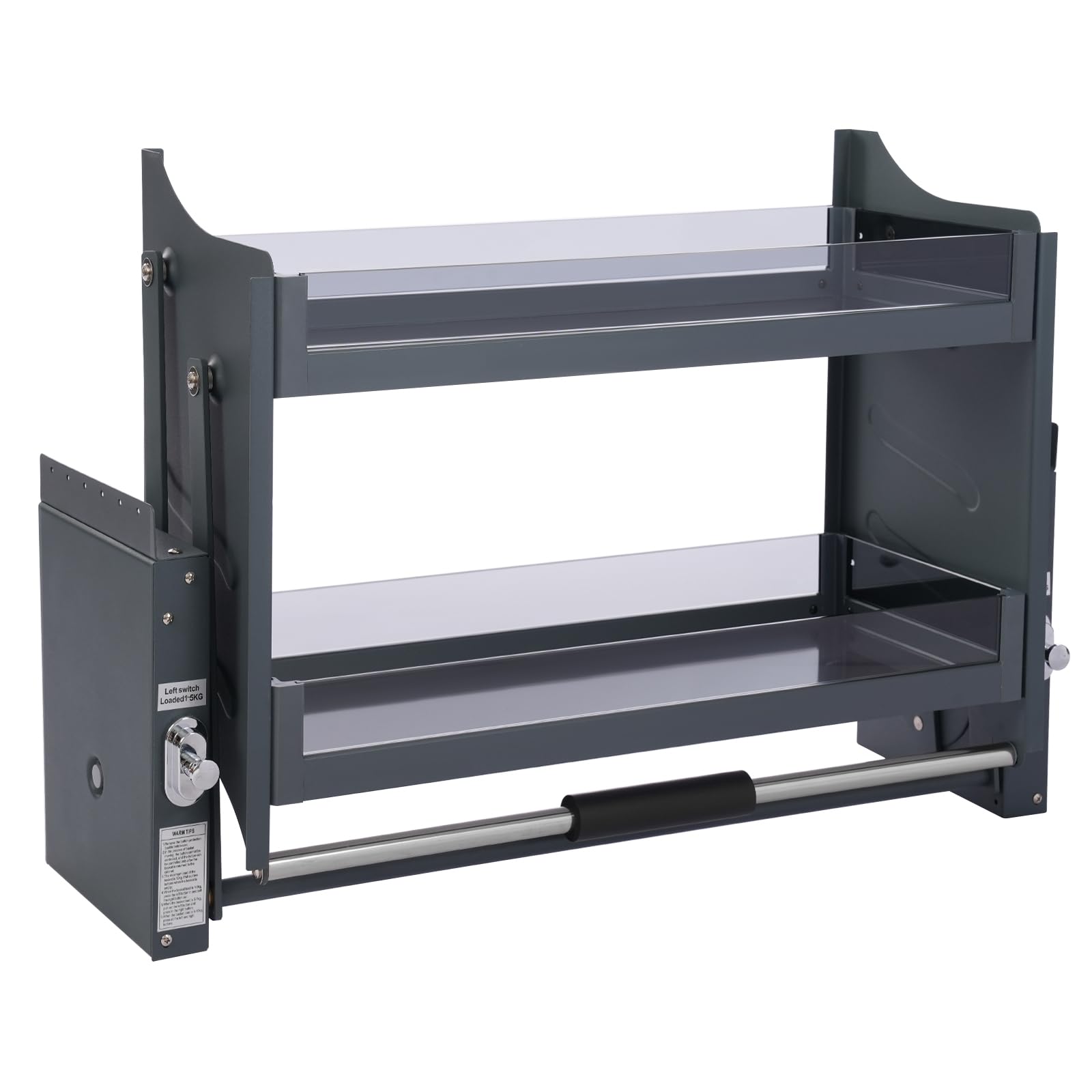 Amazon.com: Kitchen Pull Down Shelf, 2 Tier Kitchen Cabinet Pull Down ...