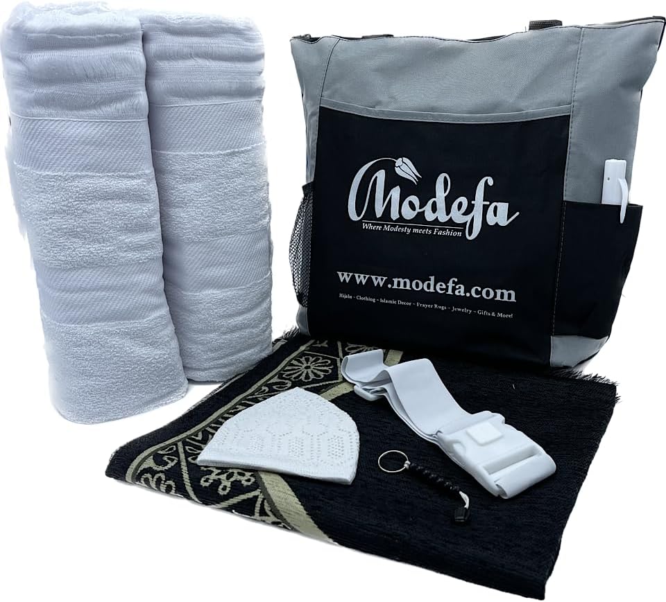 Amazon.com: Modefa Islamic Men's Ihram Set for Hajj Umrah | Ehram Ahram ...