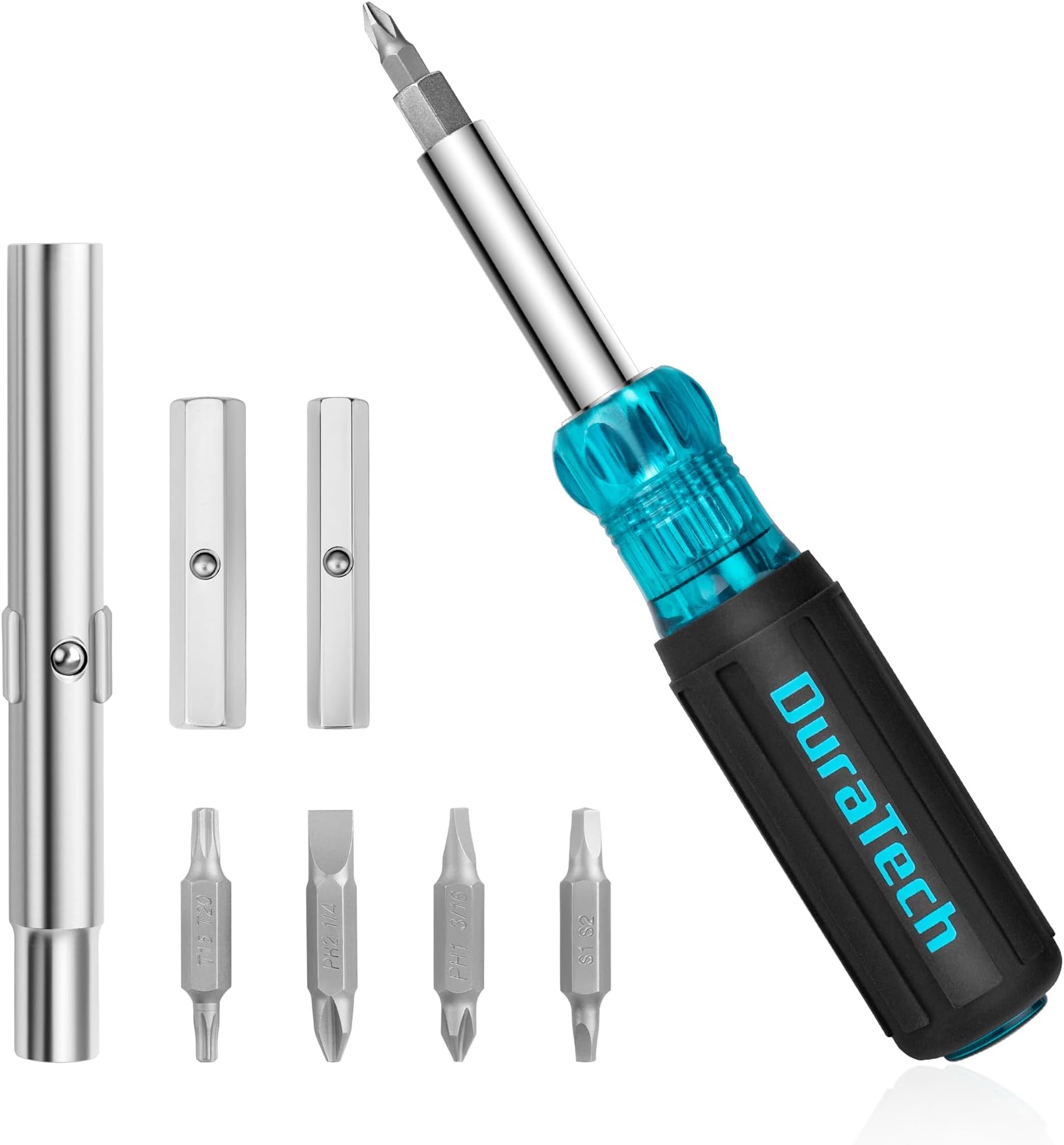 DURATECH Screwdriver, Multi Bit 11-in-1 Screw Driver & Nut Driver Set ...