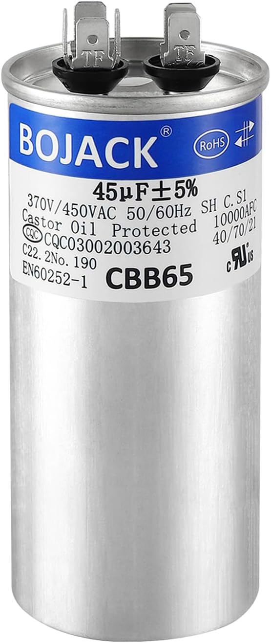 Amazon.com: Genteq c3455r GE Round Capacitor 45 5 uf MFD, 97F9895 ...