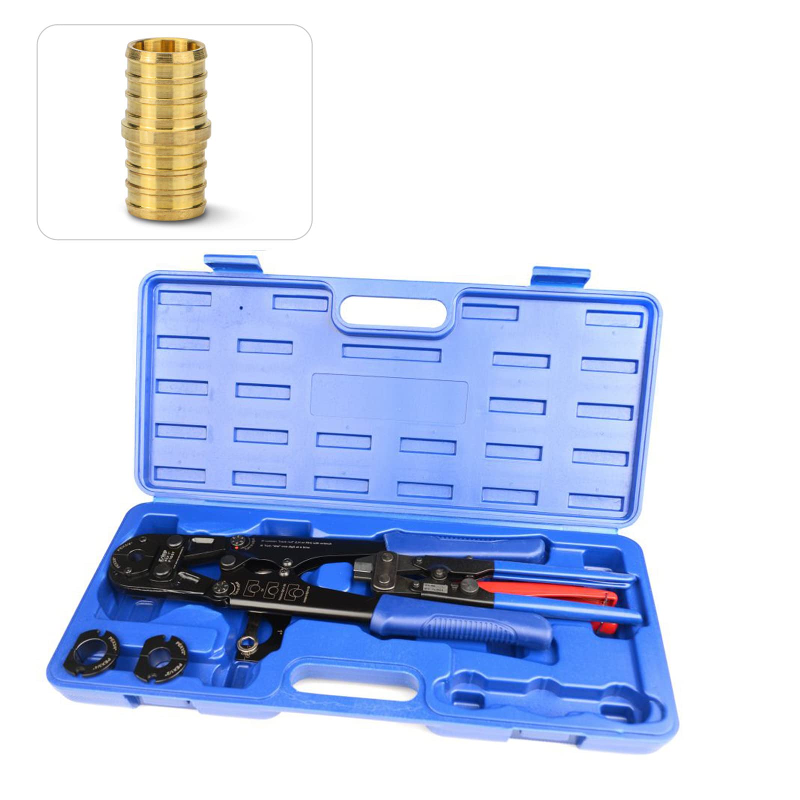 iCrimp 1/2-inch PEX Brass Coupling-10 Pack, NSF Certified and PEX Crimp ...