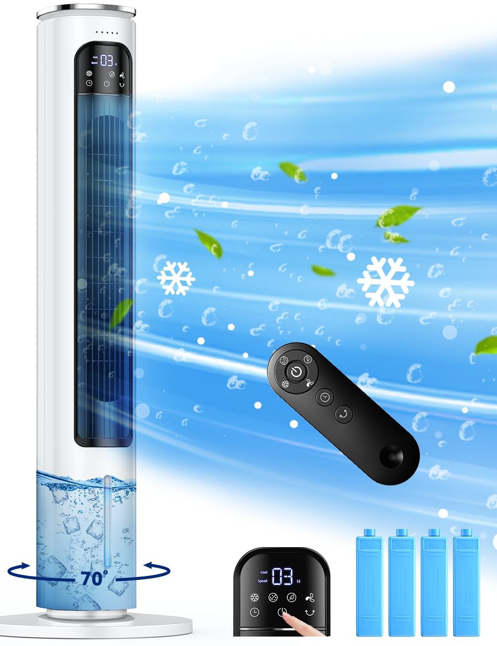 Amazon.com: CENSTECH 37 INCH Evaporative Air Cooler w/LED Display ...