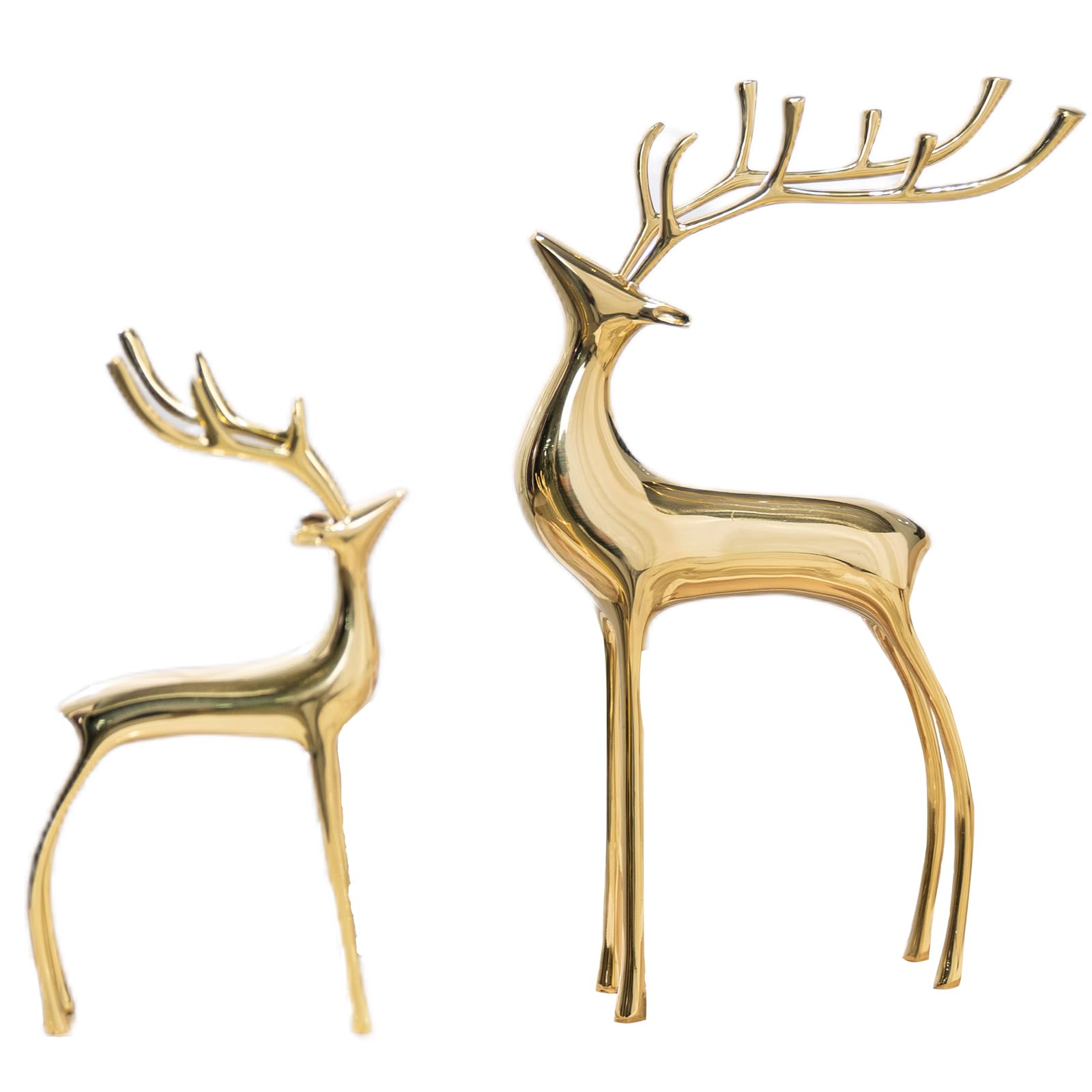 Amazon.com: YACSNBF Reindeer Figurine Statues Deluxe Set of 2 ...
