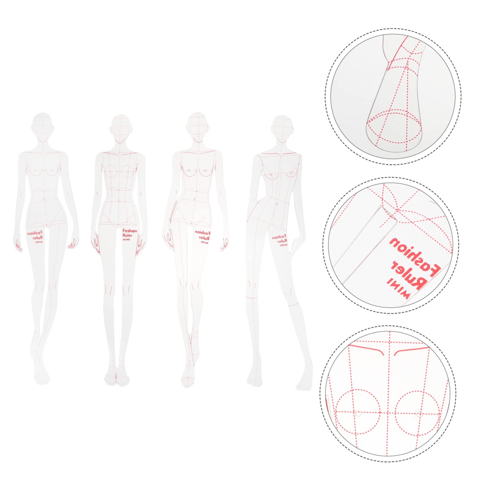 Snapklik.com : 1 Set Model Ruler Humanoid Design Ruler Humanoid Design ...