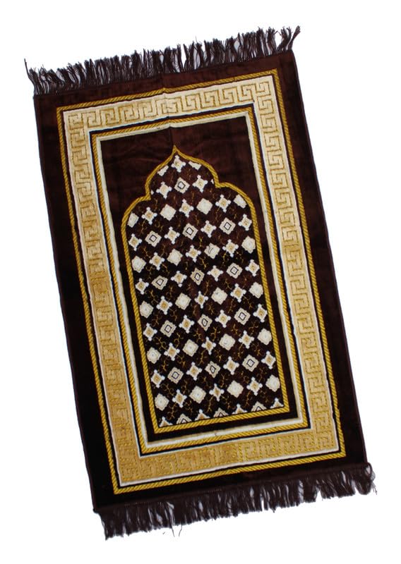 Buy ADIRNY Velvet Prayer Mat 44x28 inch Musalla Janamaz for Namaz ...