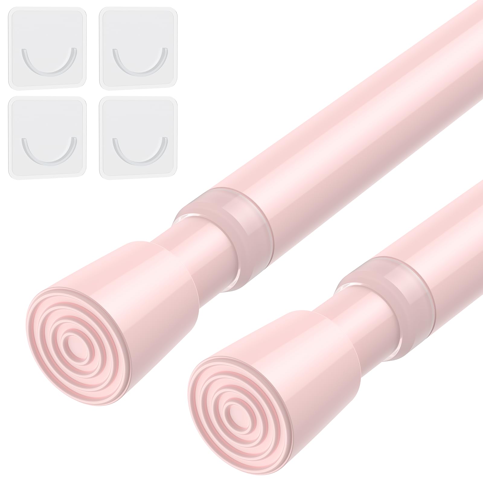 Snapklik.com : AIZESI Spring Tension Rods Adjustable Tension Curtain ...