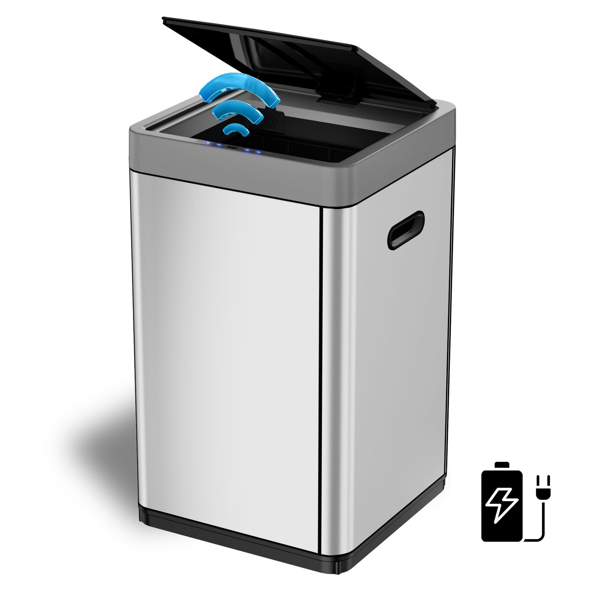 Snapklik.com : HUG&FKL 16 Gallon Sensor Touchless Trash Can Lithium ...