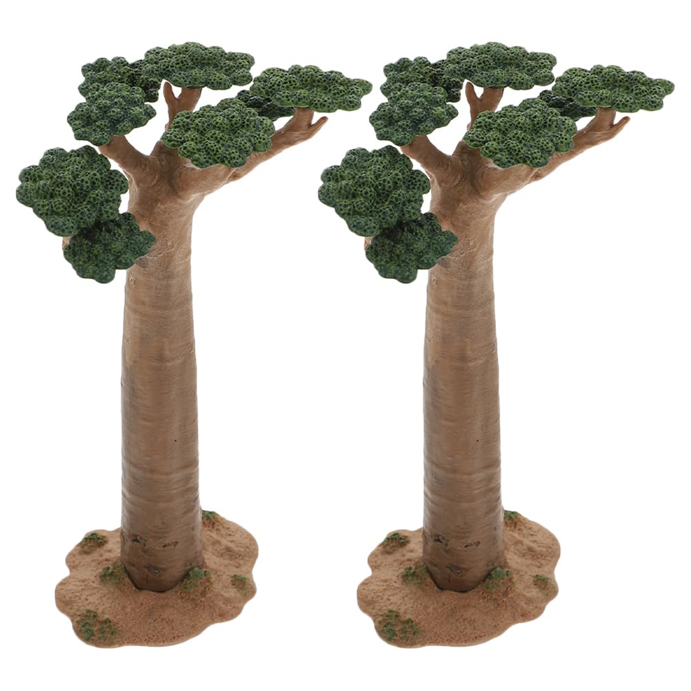 Amazon.com: VOSAREA 2pcs Model Tree Mini Baobab Tree Train Scenery ...