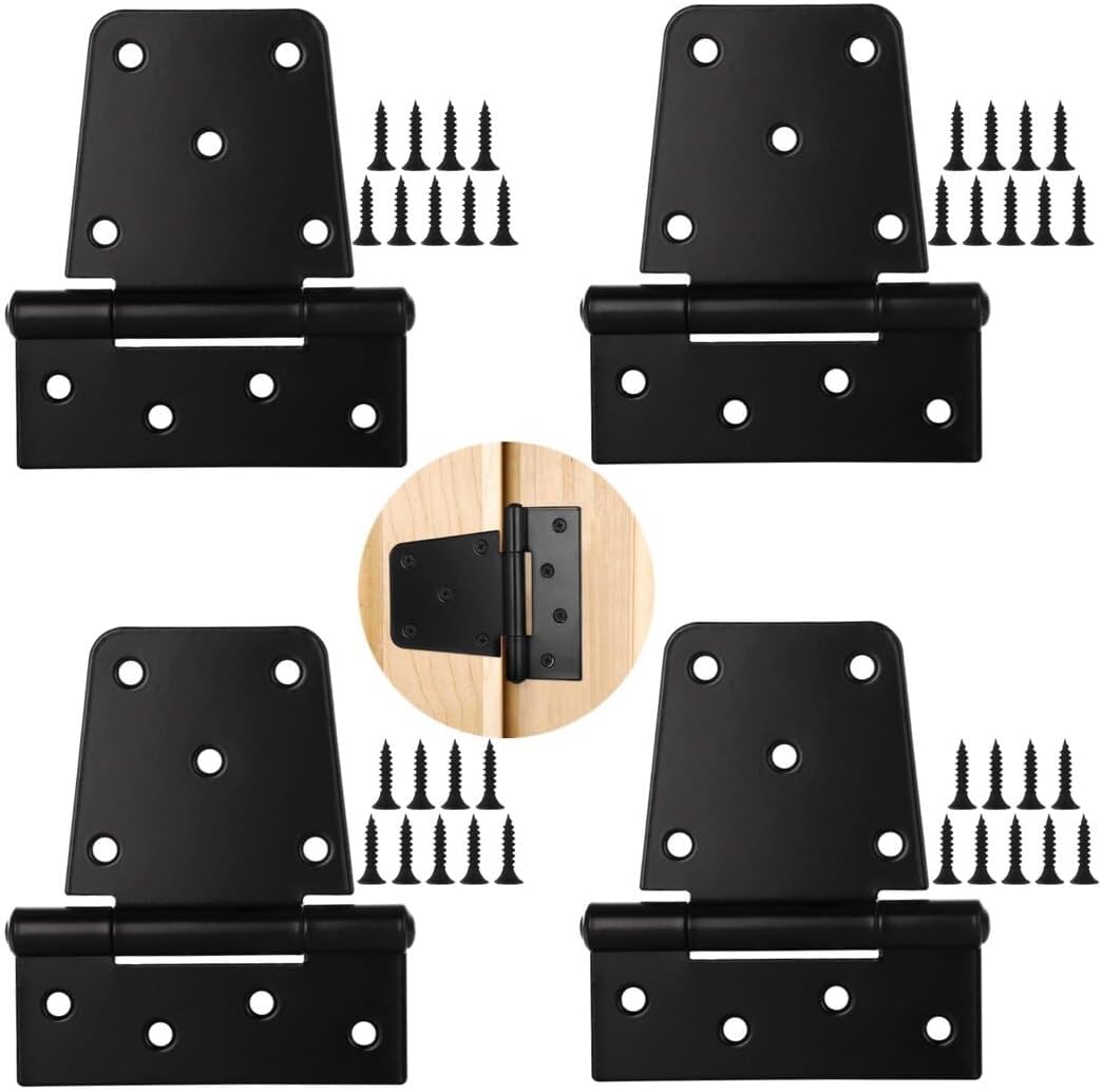 Amazon.com: Heavy Duty Gate Hinges 3.5 inch 4 Pack, Black Door Shed ...