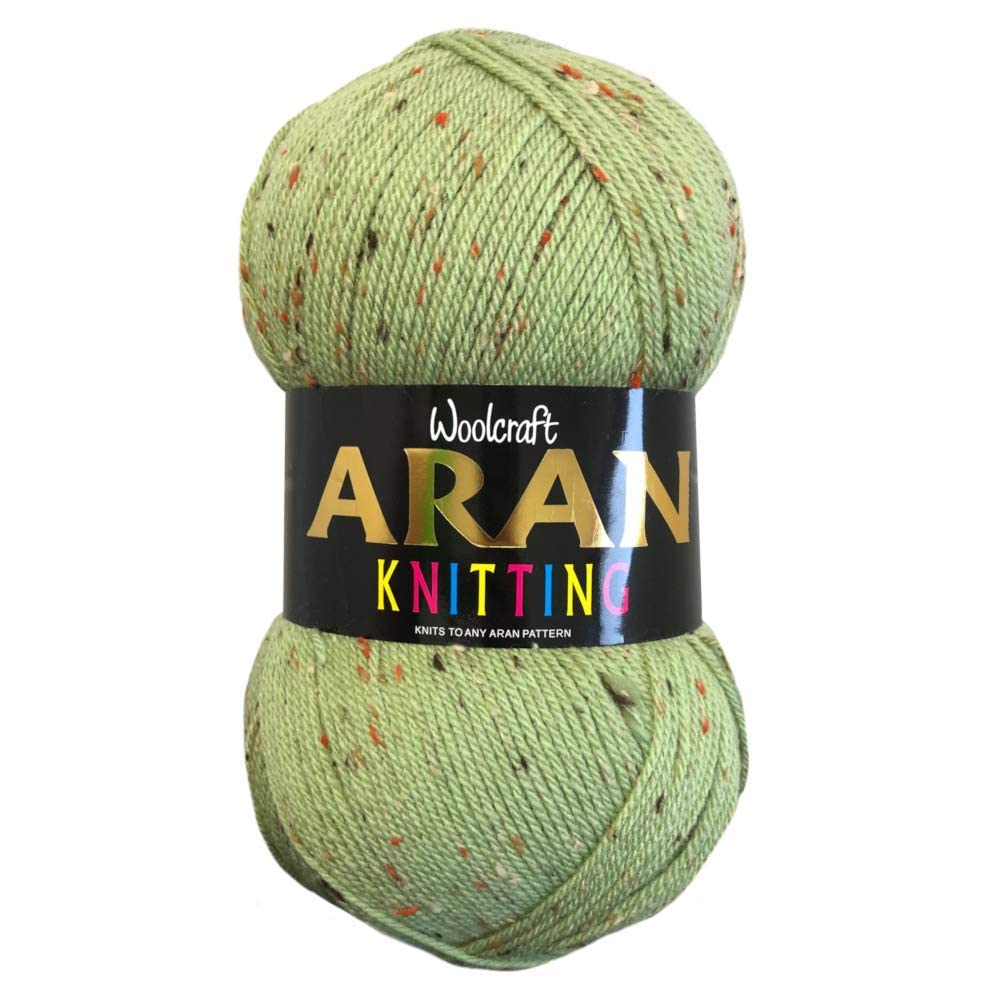 Aran 400g with Wool,Woolcraft Yarn, 30 Colour's (Sage Tweed 903 ...