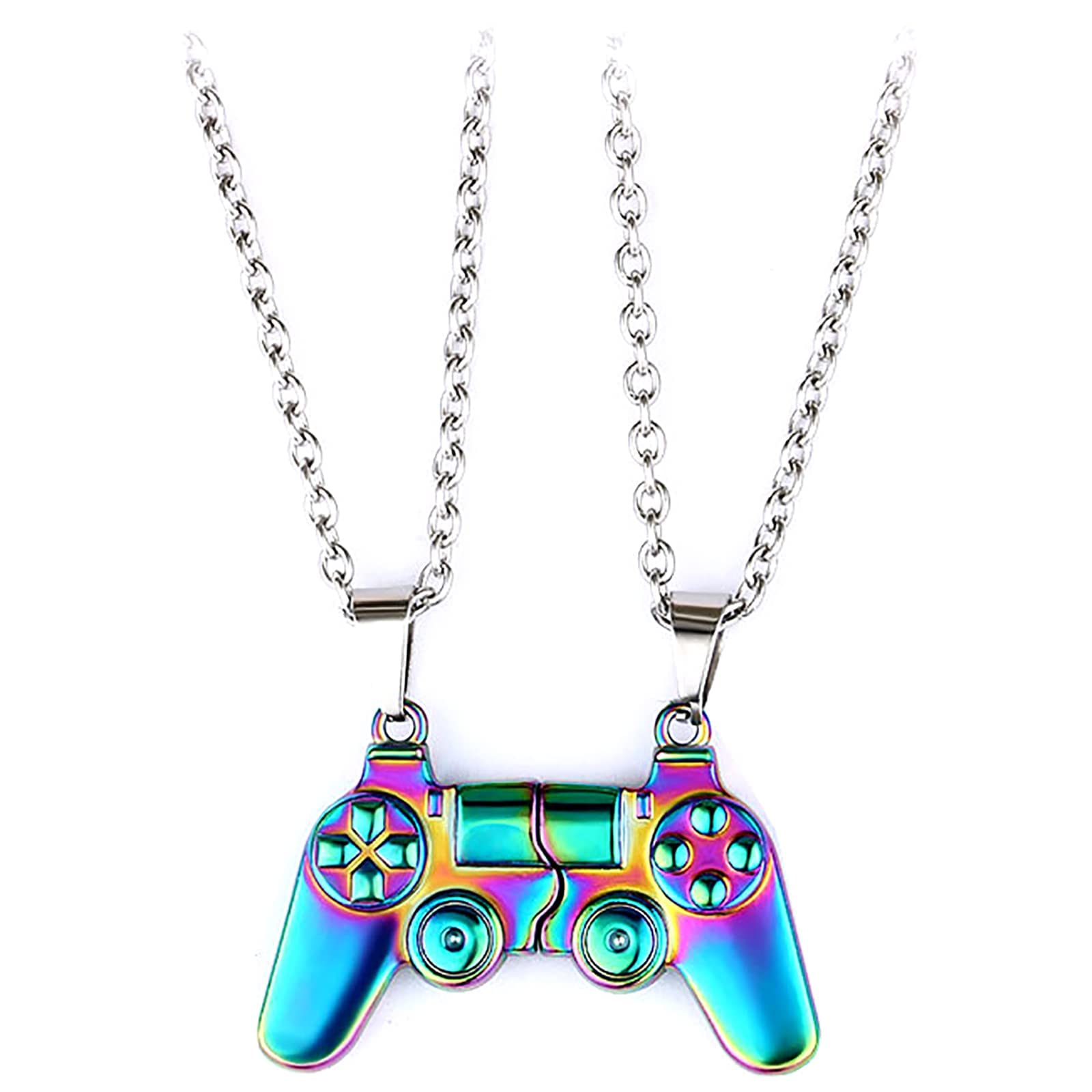 GAUEIOUR Game Controller Necklaces,Magnetic Couple Necklaces, 2-Pack ...