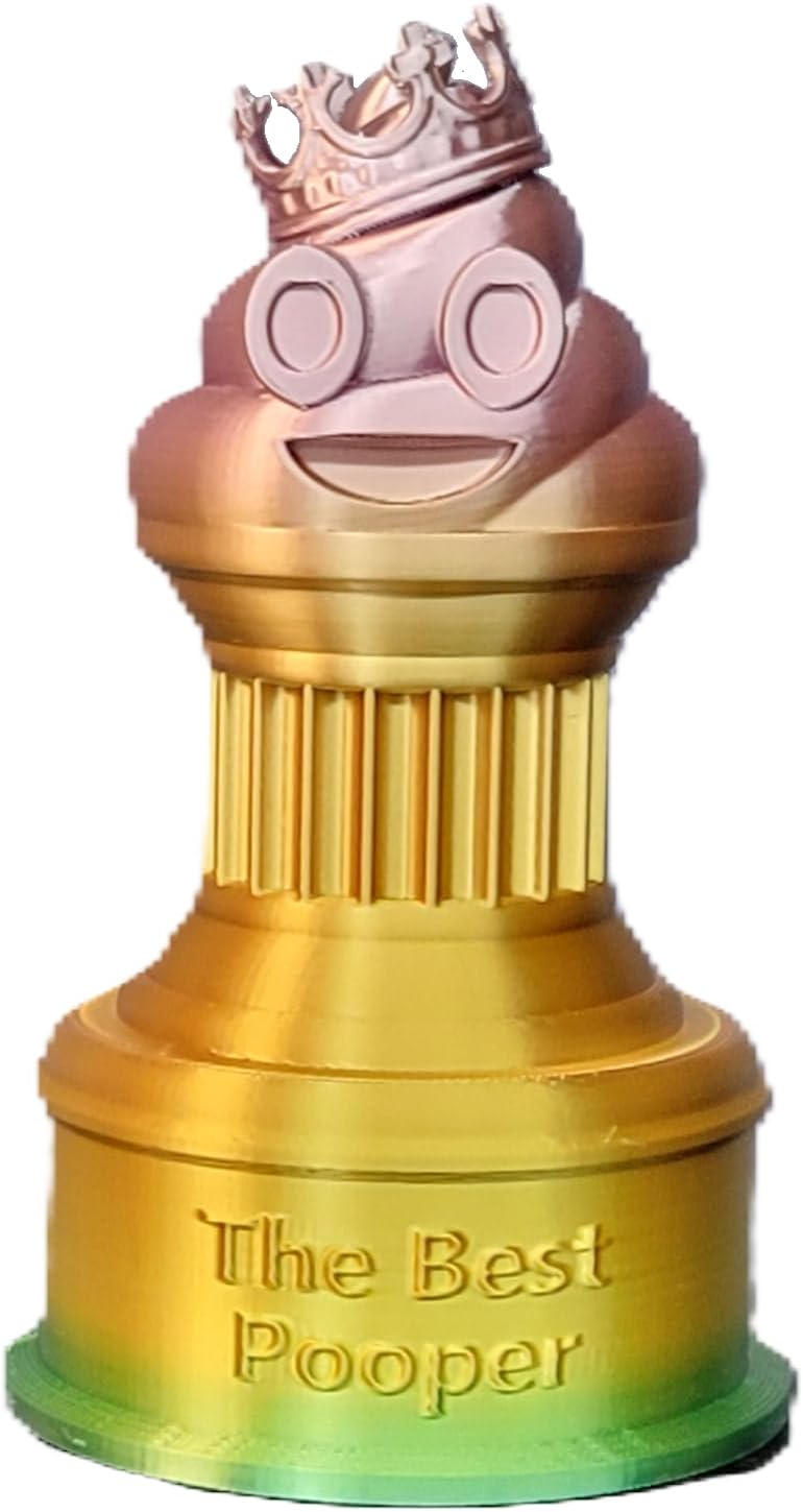 Amazon.com : Znet3D Custom Jr. King Poop Emoji Trophy - Shiny ...