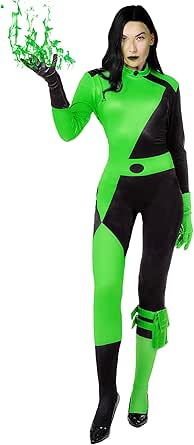 Amazon.com: POEWAUVE Shego Costume for Women Kim Possible Cosplay ...