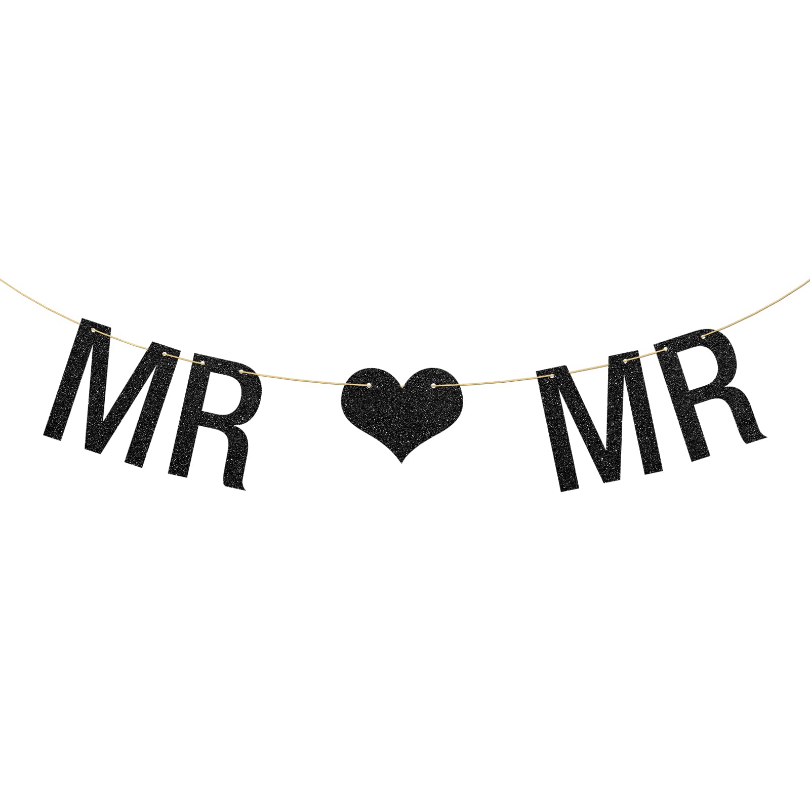 Amazon.com: Mr & Mr Banner, Gay Theme Banner for Bridal Shower/Wedding ...