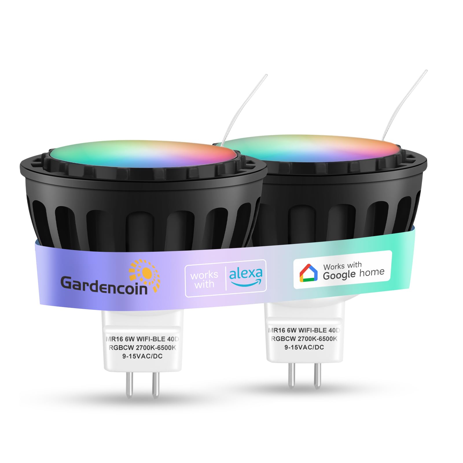 Gardencoin MR16 LED Bulb Color Changing, RGBCW Smart Landscape Light ...