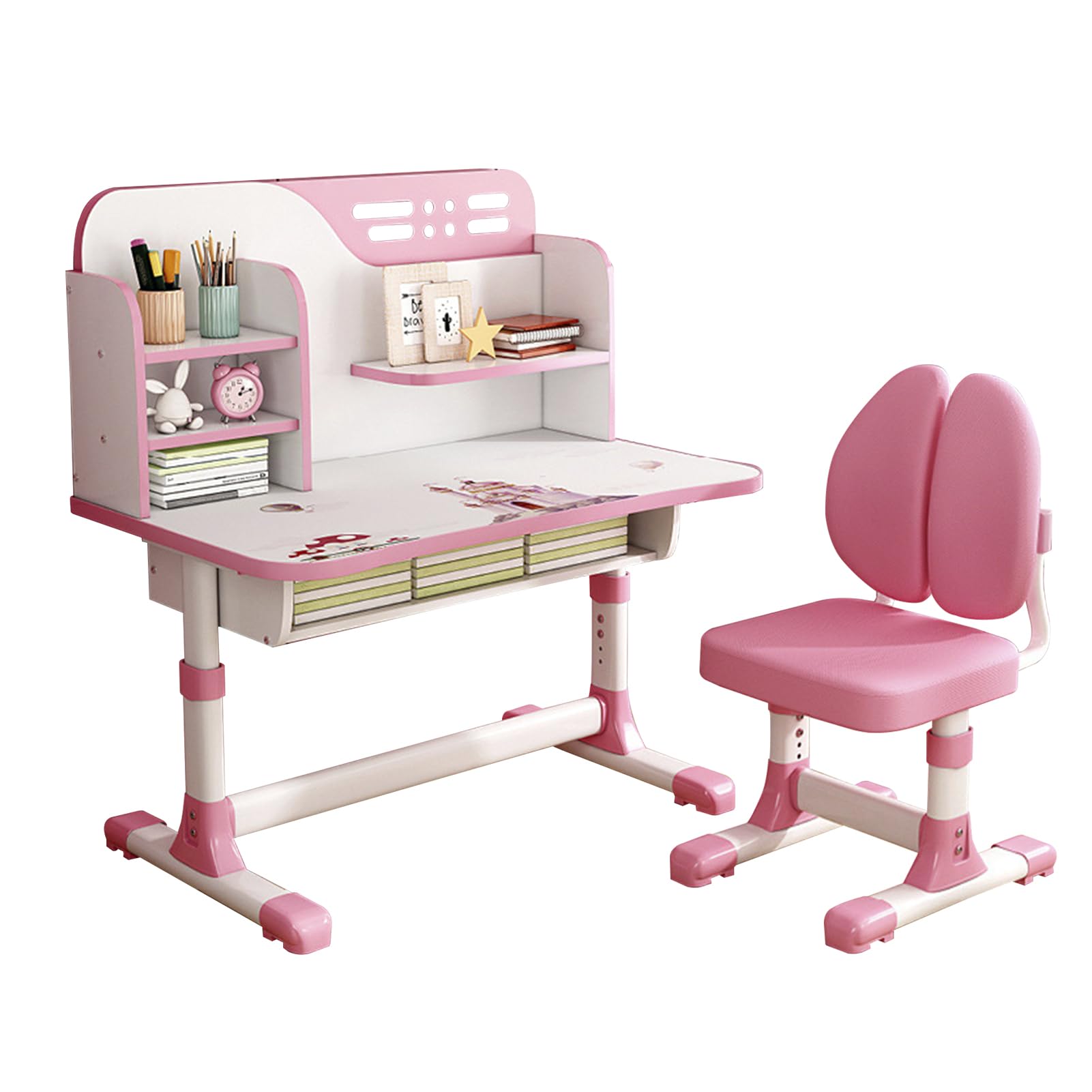 Amazon.com: Small Desk, Standing Desk, Desk Chair Set, Height ...