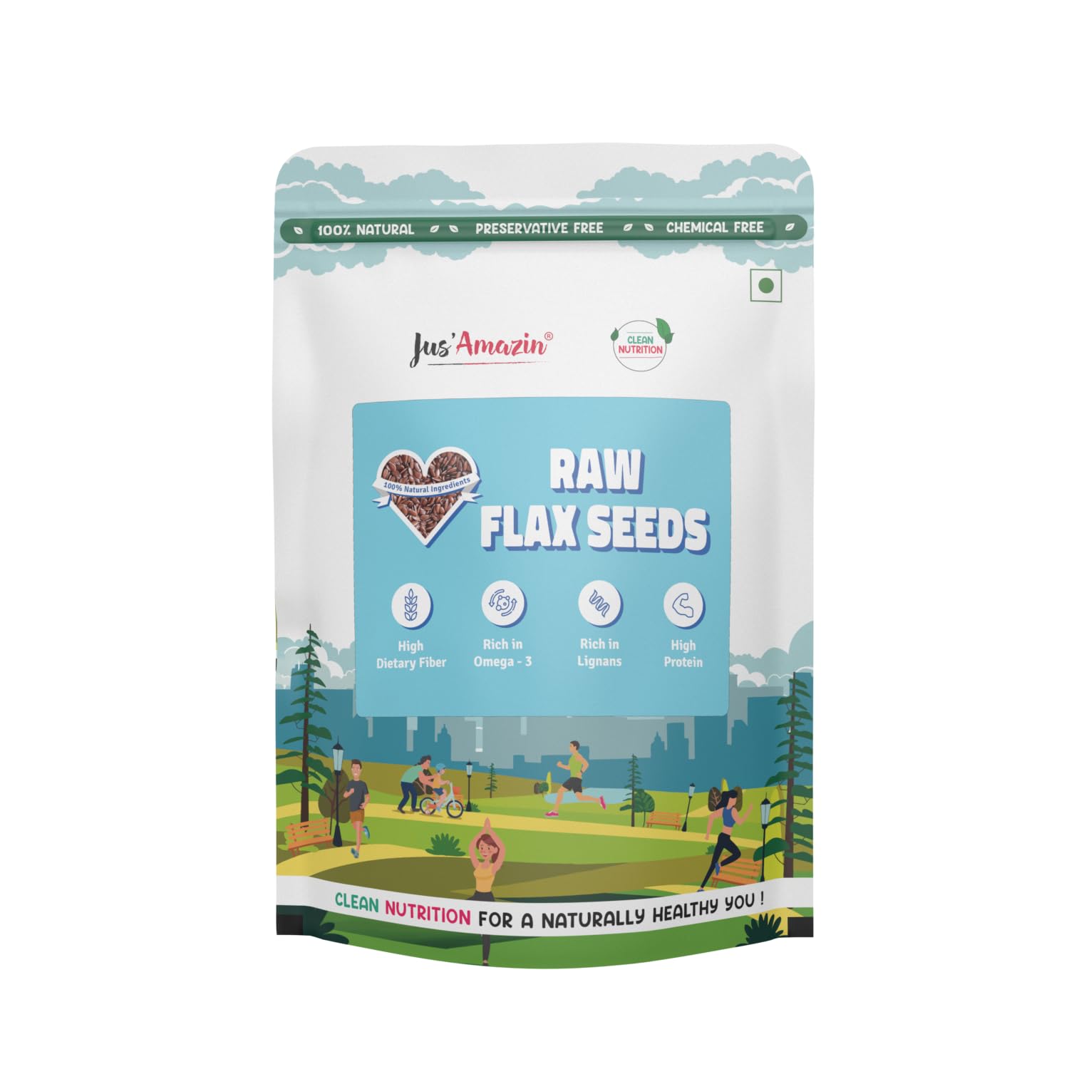 Jus Amazin Raw Flax Seeds (500g) | Single Ingredients - 100% Flax seeds ...