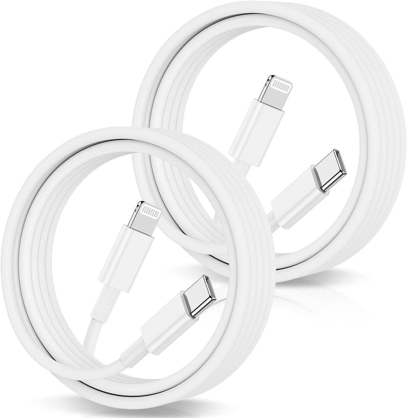 Amazon.com: RCTech USB C to Lightning Cable 3Pack 6FT [MFi Certified ...