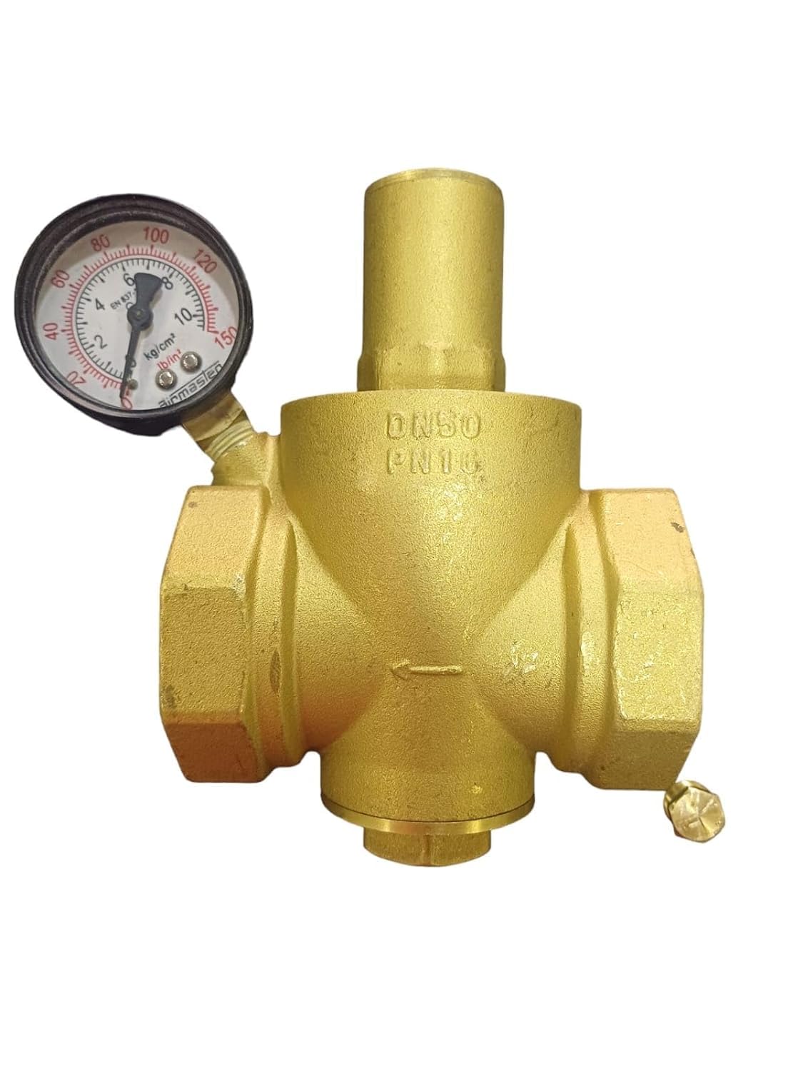 Dn 50 2" Brass Water Pressure Regulator Valve With Gauge| Pressure ...