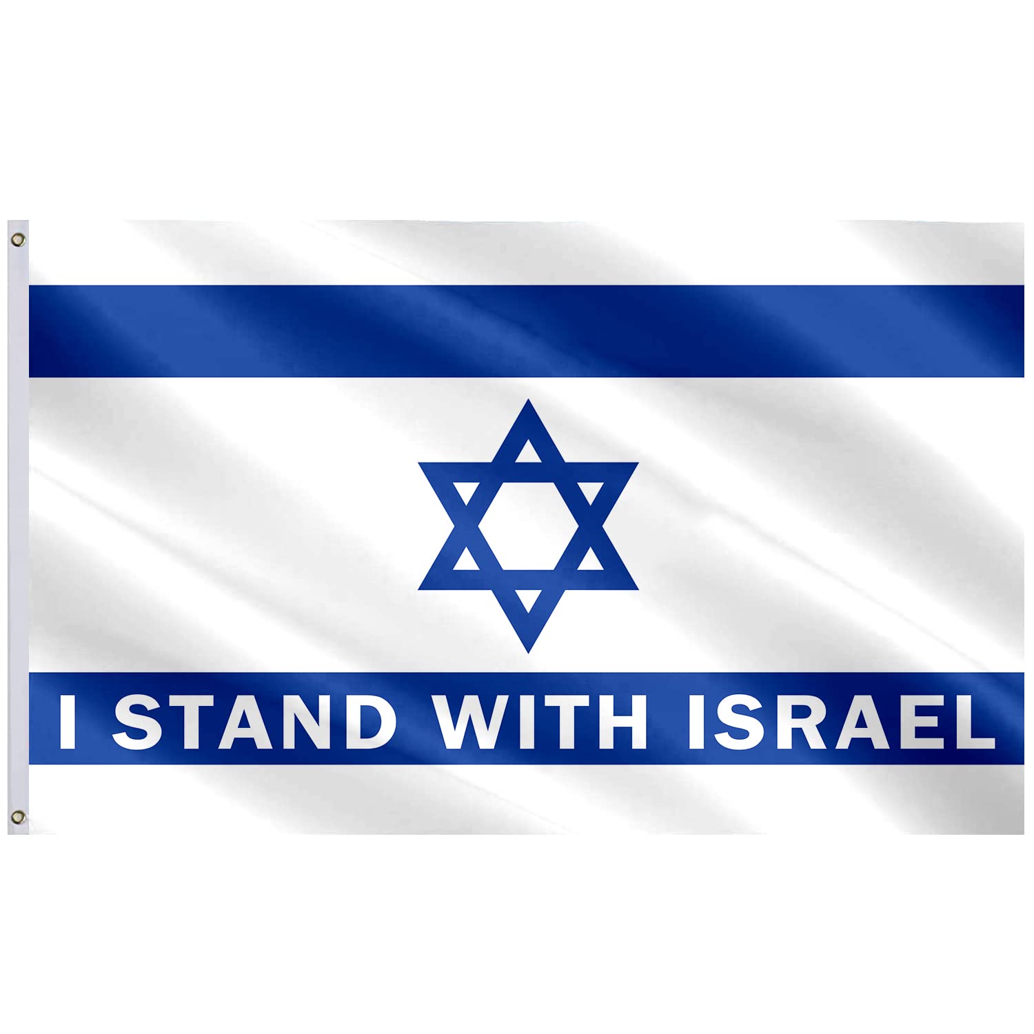 Amazon.com : I Stand with Israel Flag 3x5- Israel Flag Banner- Double ...