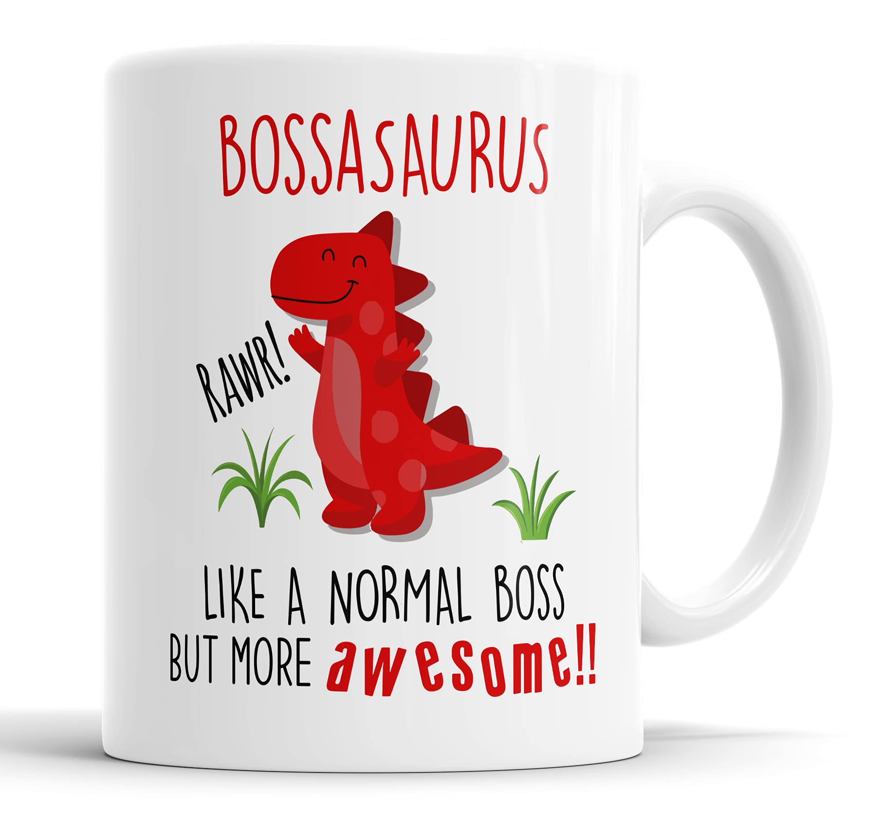 Bossasaurus Mug Boss Dinosaur Cup for Fathers Day Birthday Christmas ...