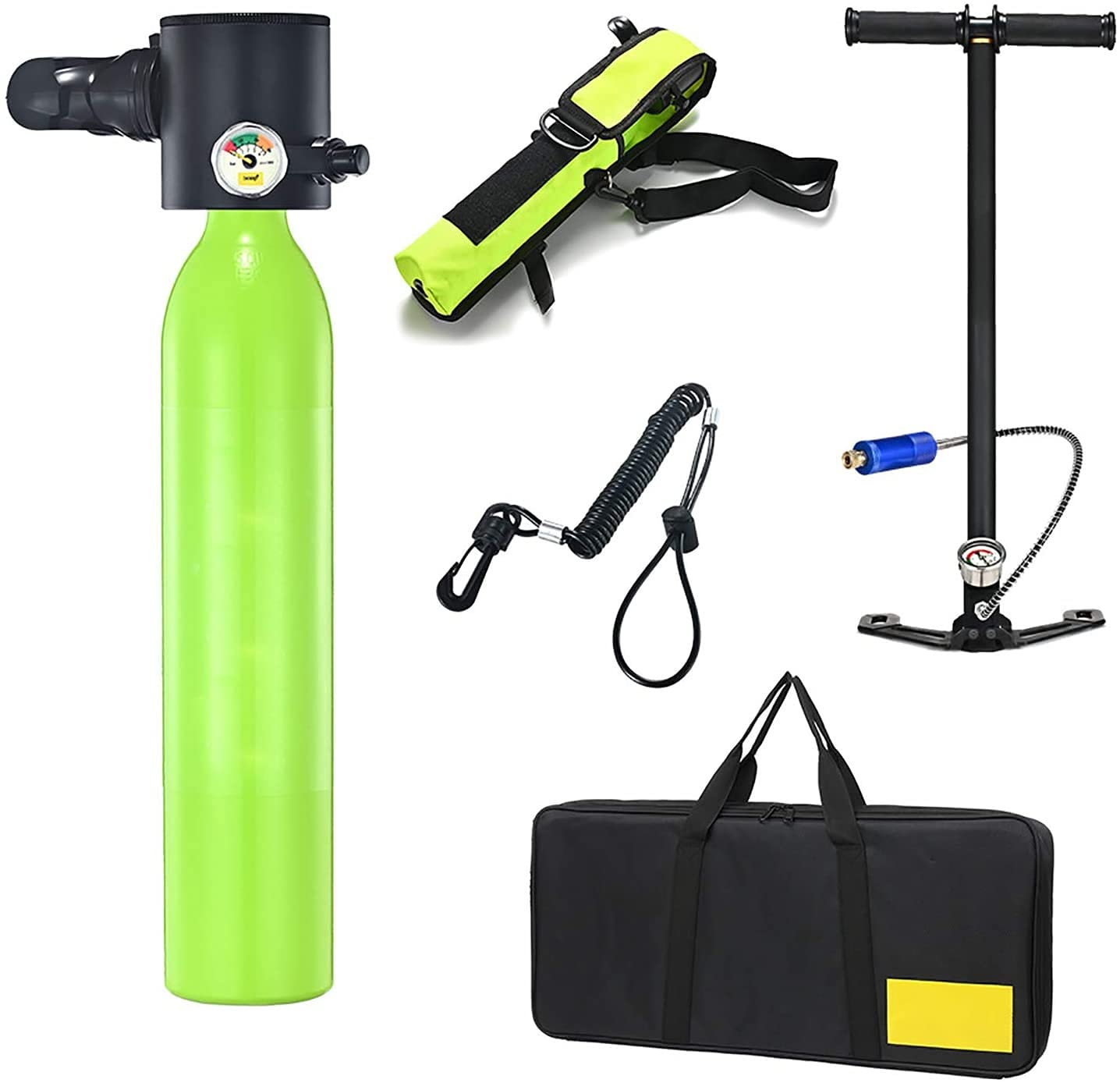 Buy Qjkmgd Mini Scuba Tank Refillable With Hand Pump Kit for Diving 5 ...