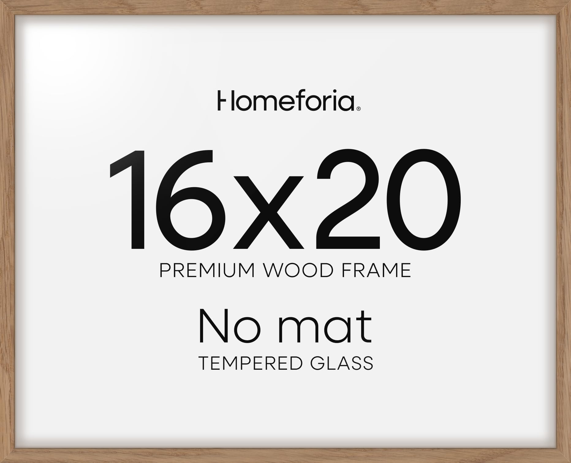 Amazon.com - Homeforia 16x20 Natural Picture Frame Wood, High End 16x20 ...