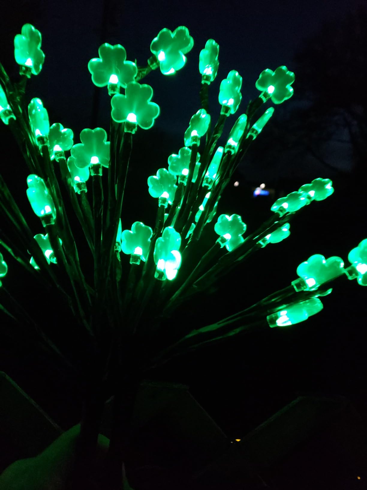 Amazon.com : X-GiftKey Solar Shamrock Swaying Firefly Lights Outdoor ...
