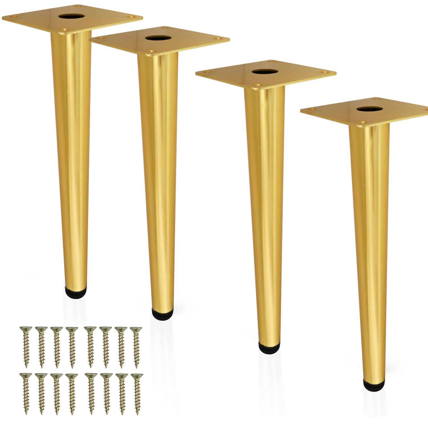 Amazon.com: Smaxcn 4pcs 9 7/8 inch (25cm) Shiny Gold Metal Furniture ...