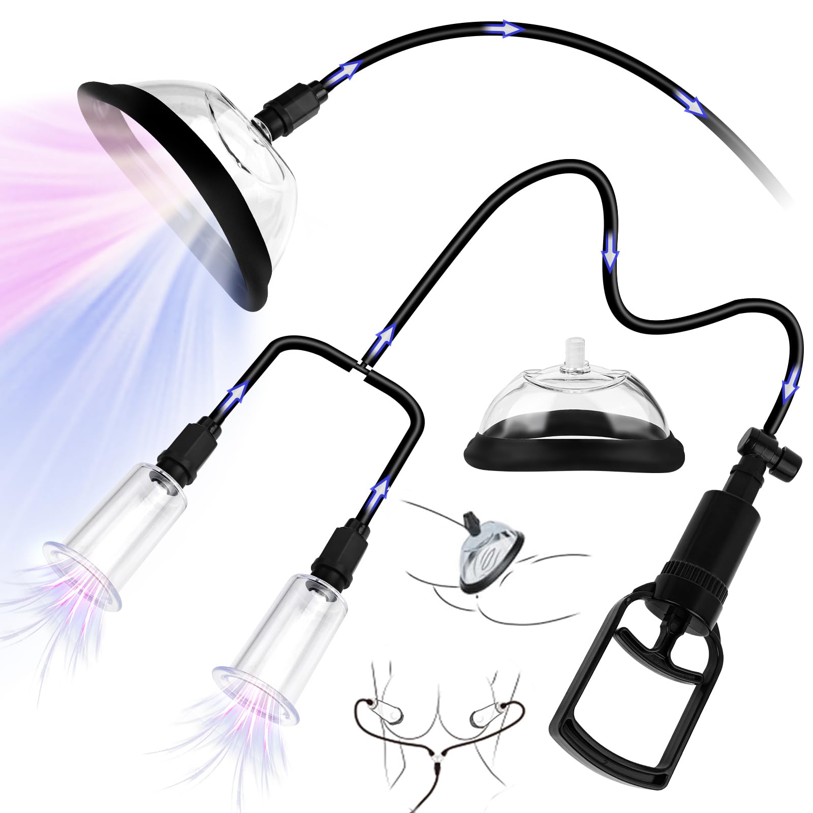 Amazon.com: Pussy Pump Nipple Pump Adult Sex Toys, Sex Toys for Female Vacuum Vagina Pump Nipple ...
