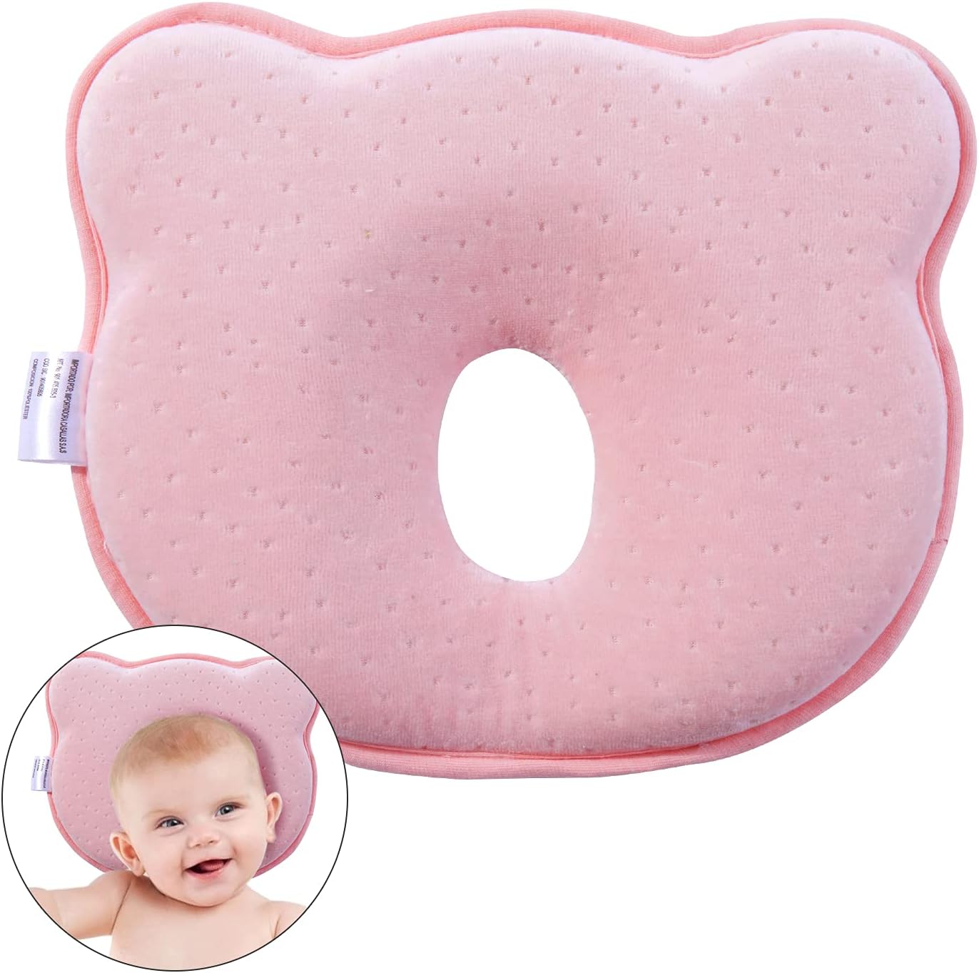 VAGALBOX Almohada de Bebé Suave y Transpirable, 15.7x9.8 Pulgadas ...