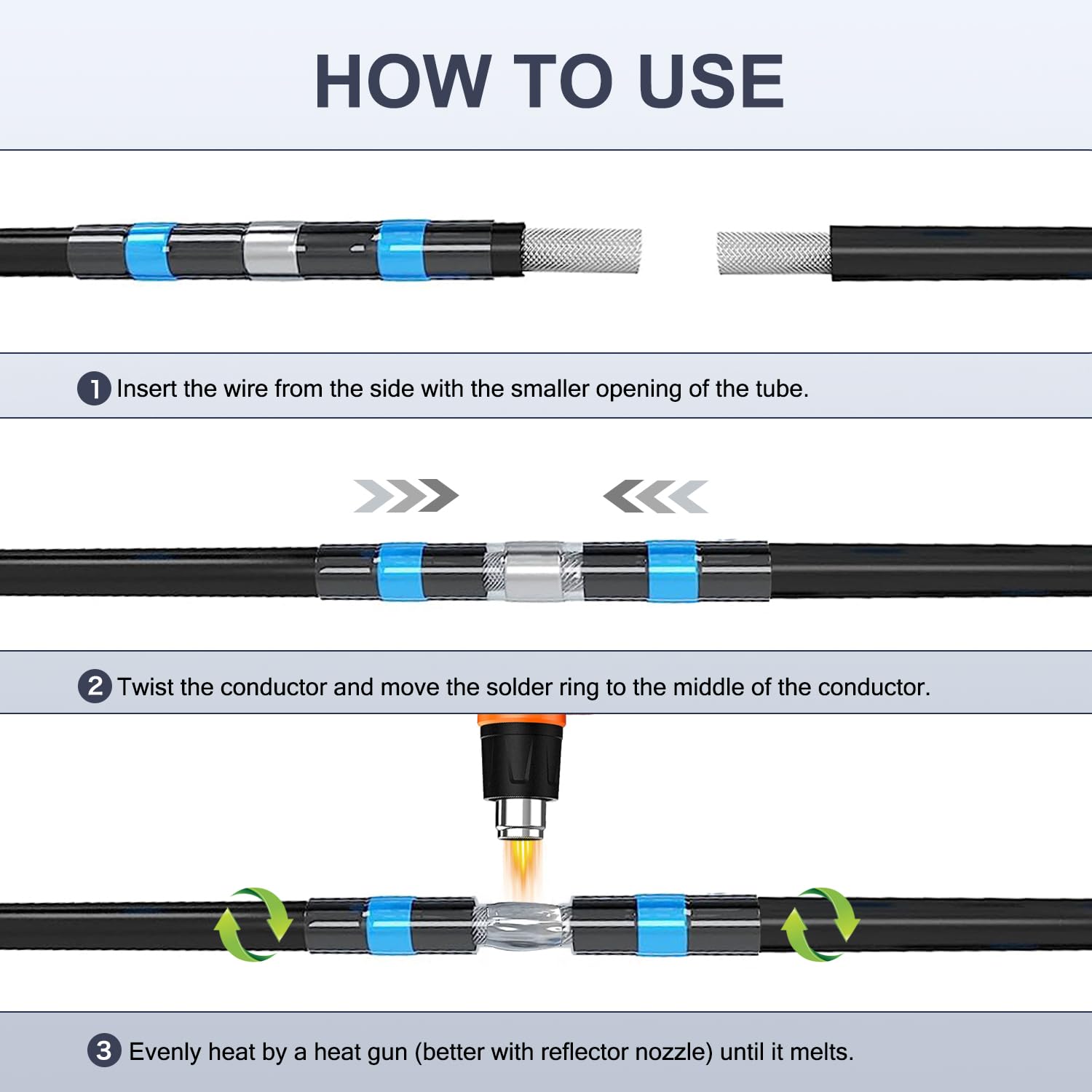 Snapklik.com : Chanzon 200Pcs Heat Shrink Solder Seal Wire Connectors ...