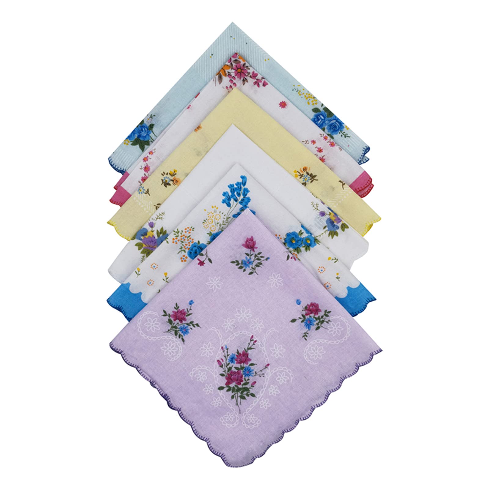 Cotton Ladies' Vintage Floral Handkerchiefs for Wedding Party at Amazon ...